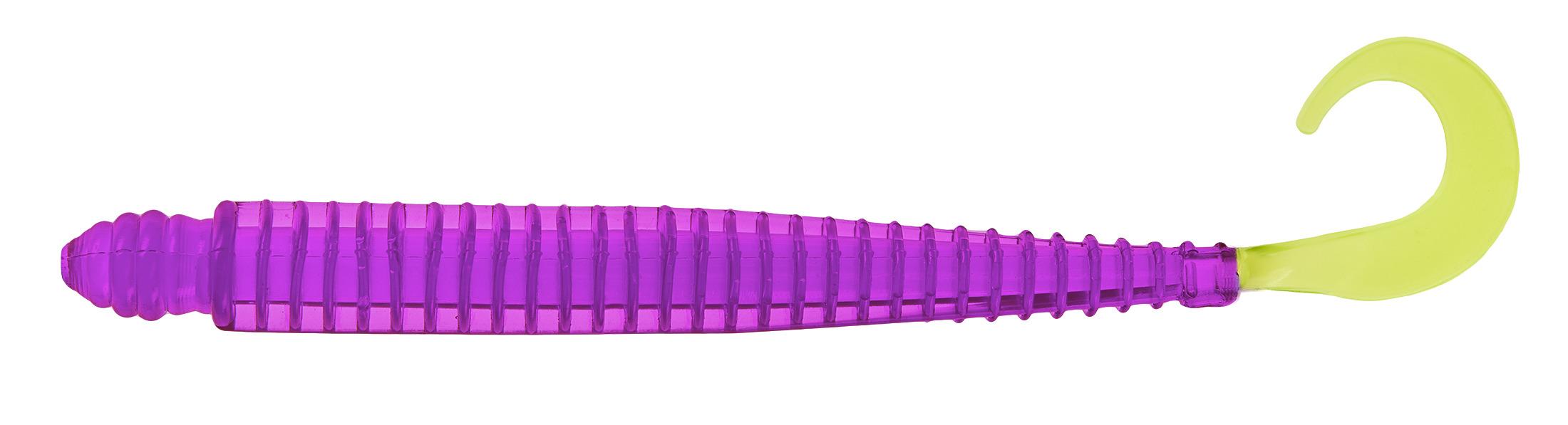 Mr Tuffy Mister Twister 4RW10-410 4"Ringworm 10/PK Purple/Chart Tl