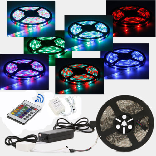 3528 5050 5M White 300 SMD 12V LED Flexible Strip Light Waterproof tape ...