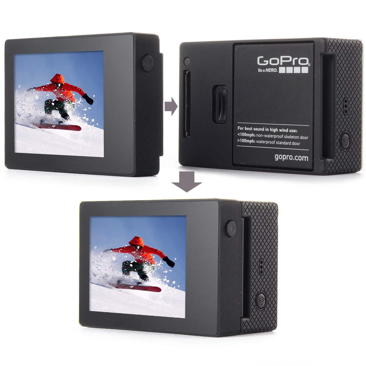 BacPac External Display Viewer Monitor LCD Screen For GoPro Hero 4 3+ OS329