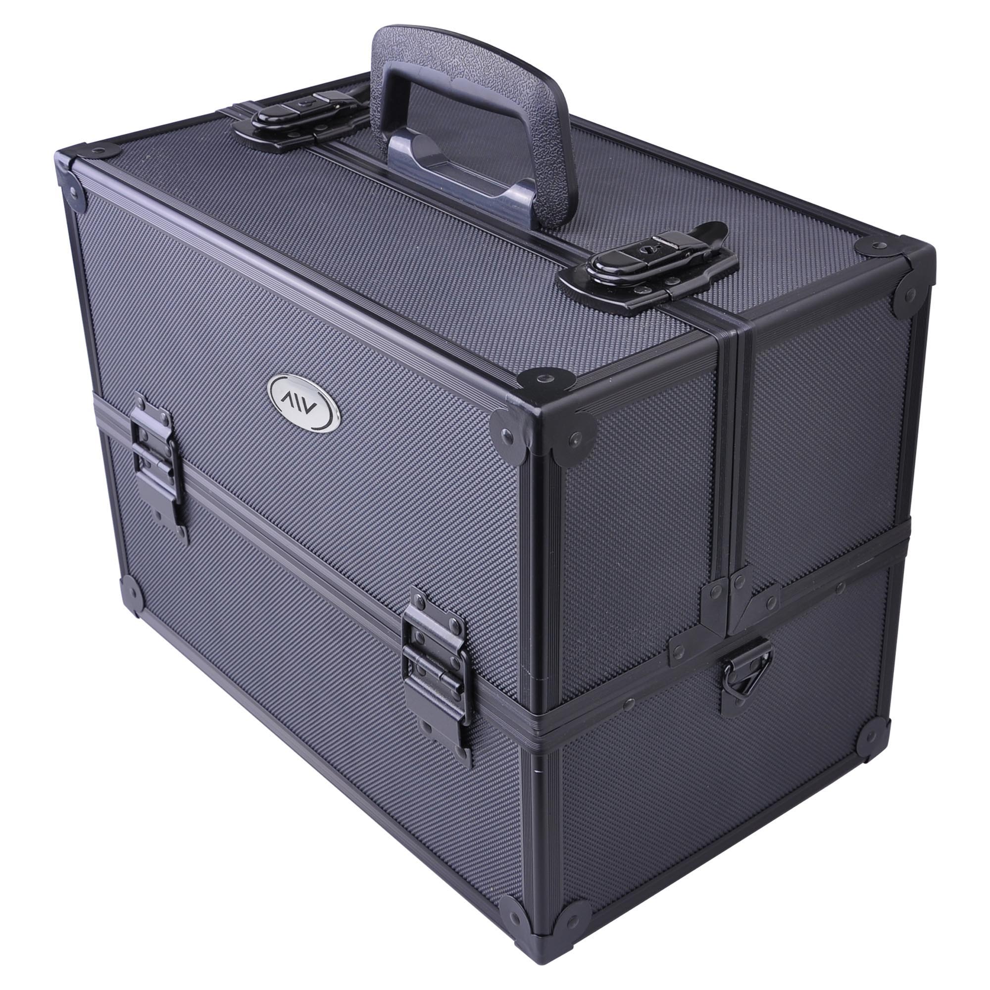 Portable Aluminum Makeup Train Case Box Cosmetic Jewelry Travel ...