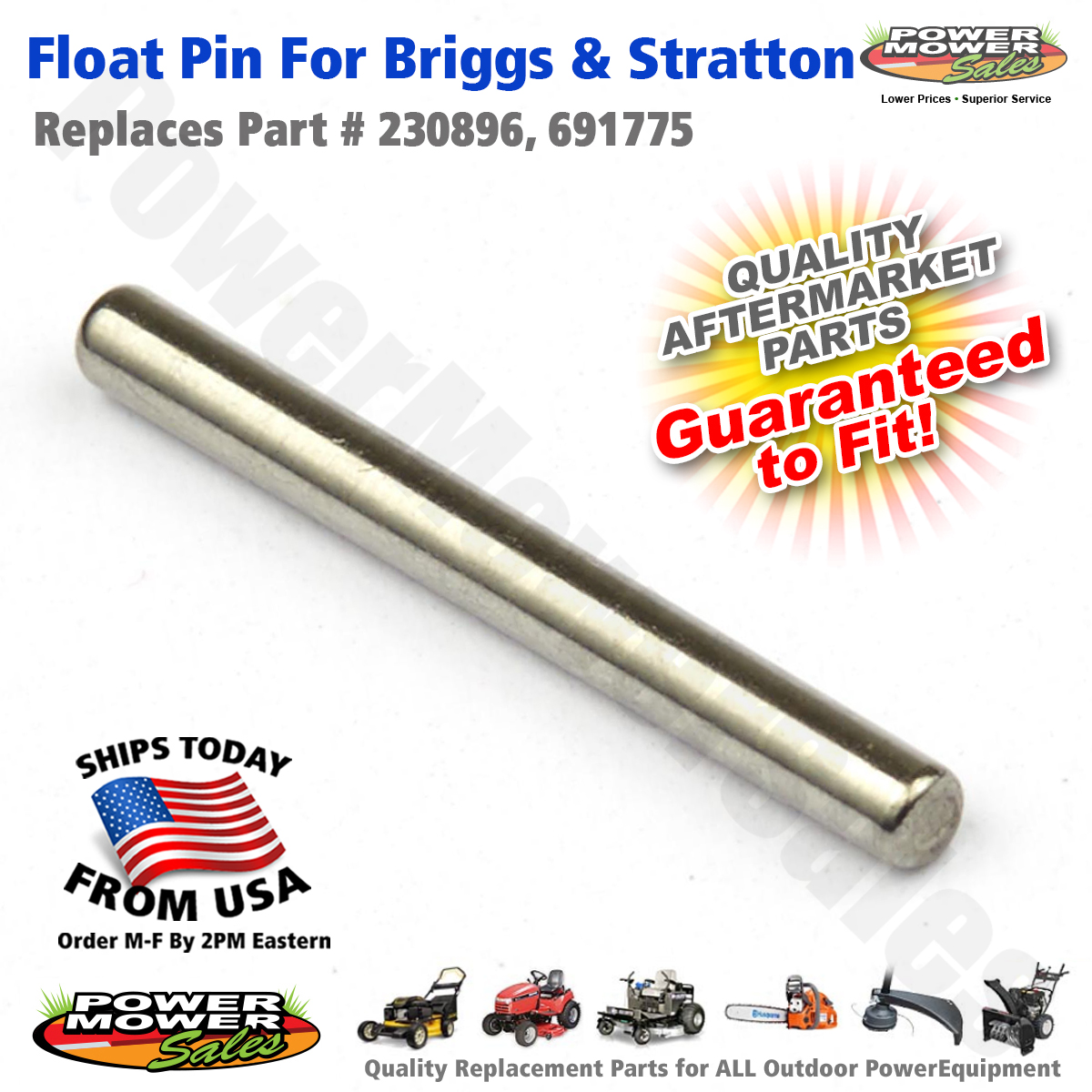 Float Pin For Briggs & Stratton Tecumseh & Lawnboy 231435 691775 27106 ...