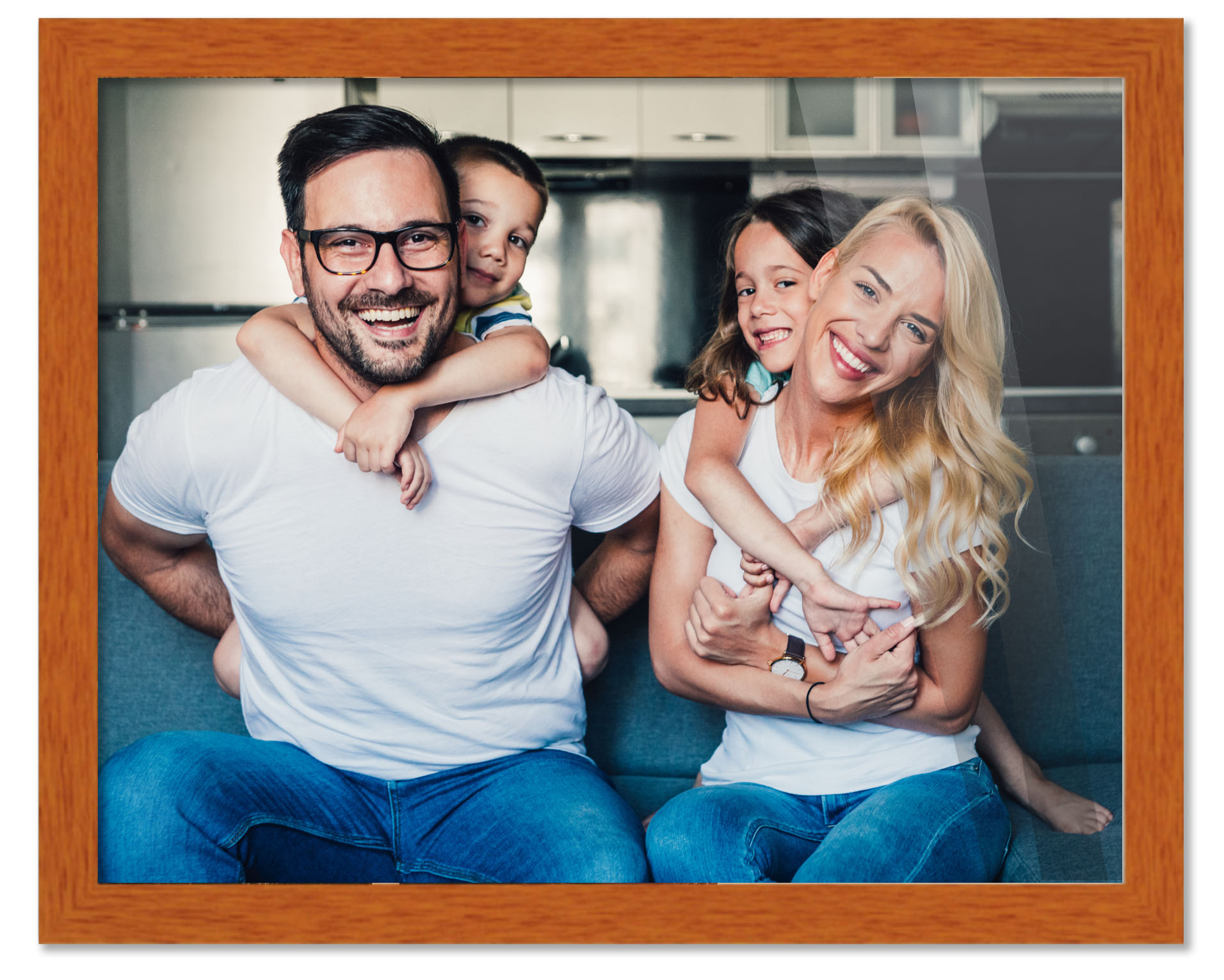 CustomPictureFrames.com 36x24 Frame Honey Pecan Brown Picture Frame ...