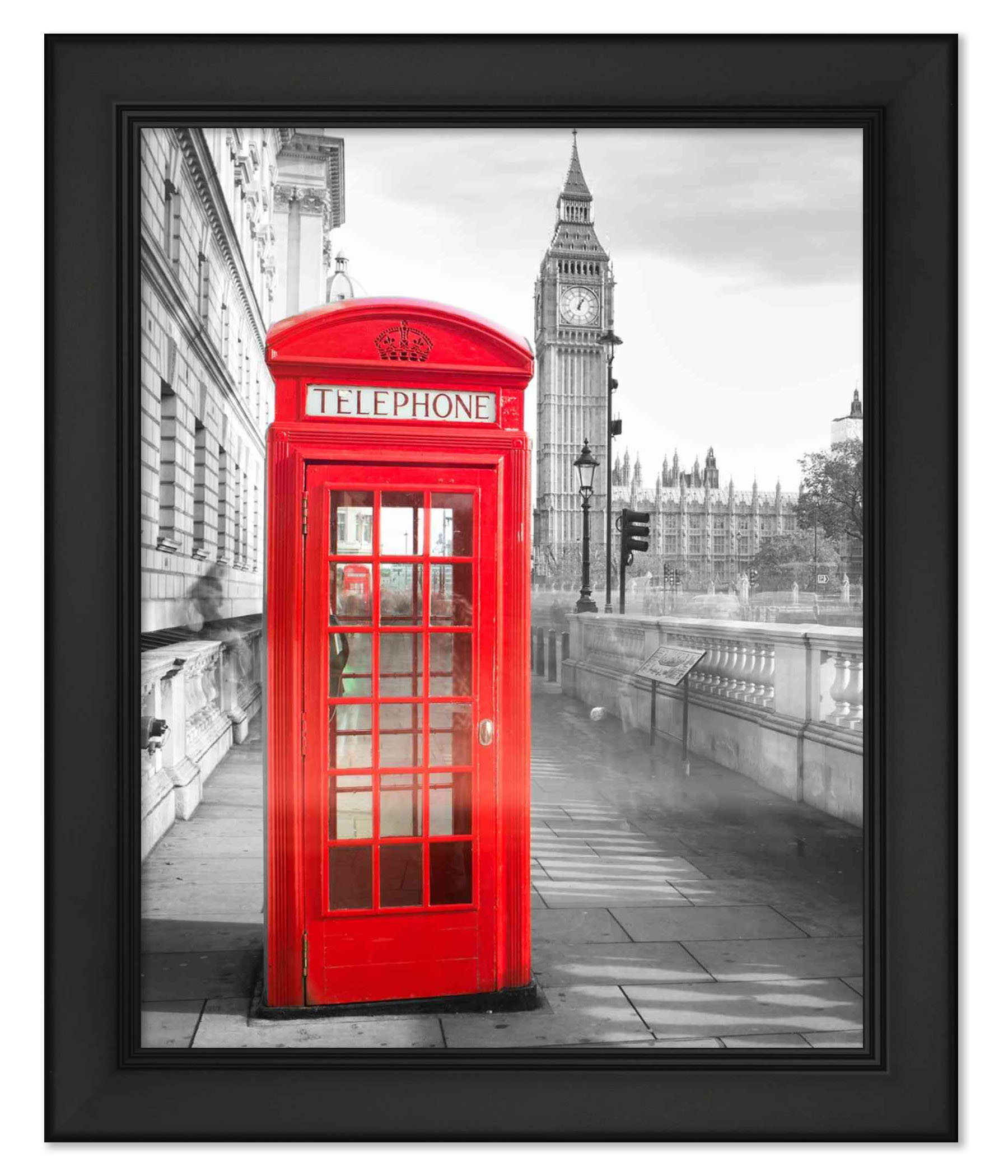 CustomPictureFrames.com 40x28 Frame Black Picture Frame - Complete ...