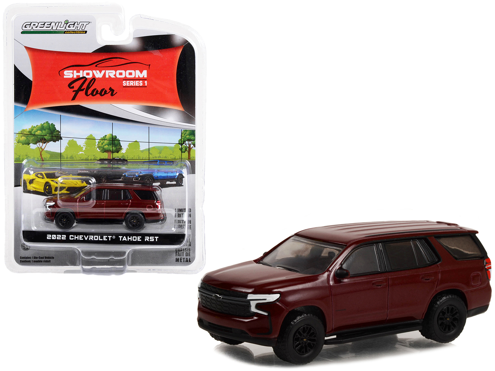 GreenLight 2022 Chevrolet Tahoe RST Auburn Red Metallic "Showroom Floor ...