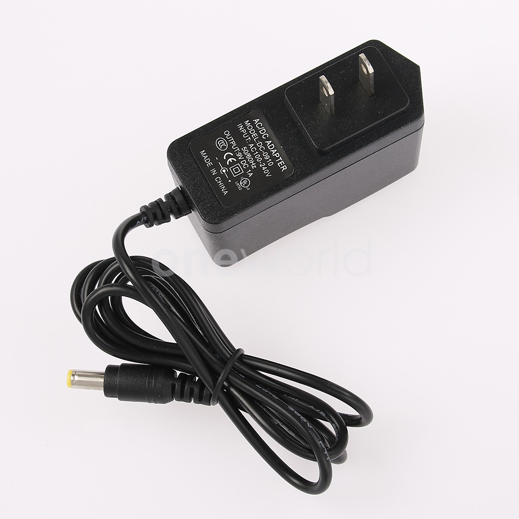 AC 100-240V Power Supply Converter Adapter DC 9V 1A Black US Plug