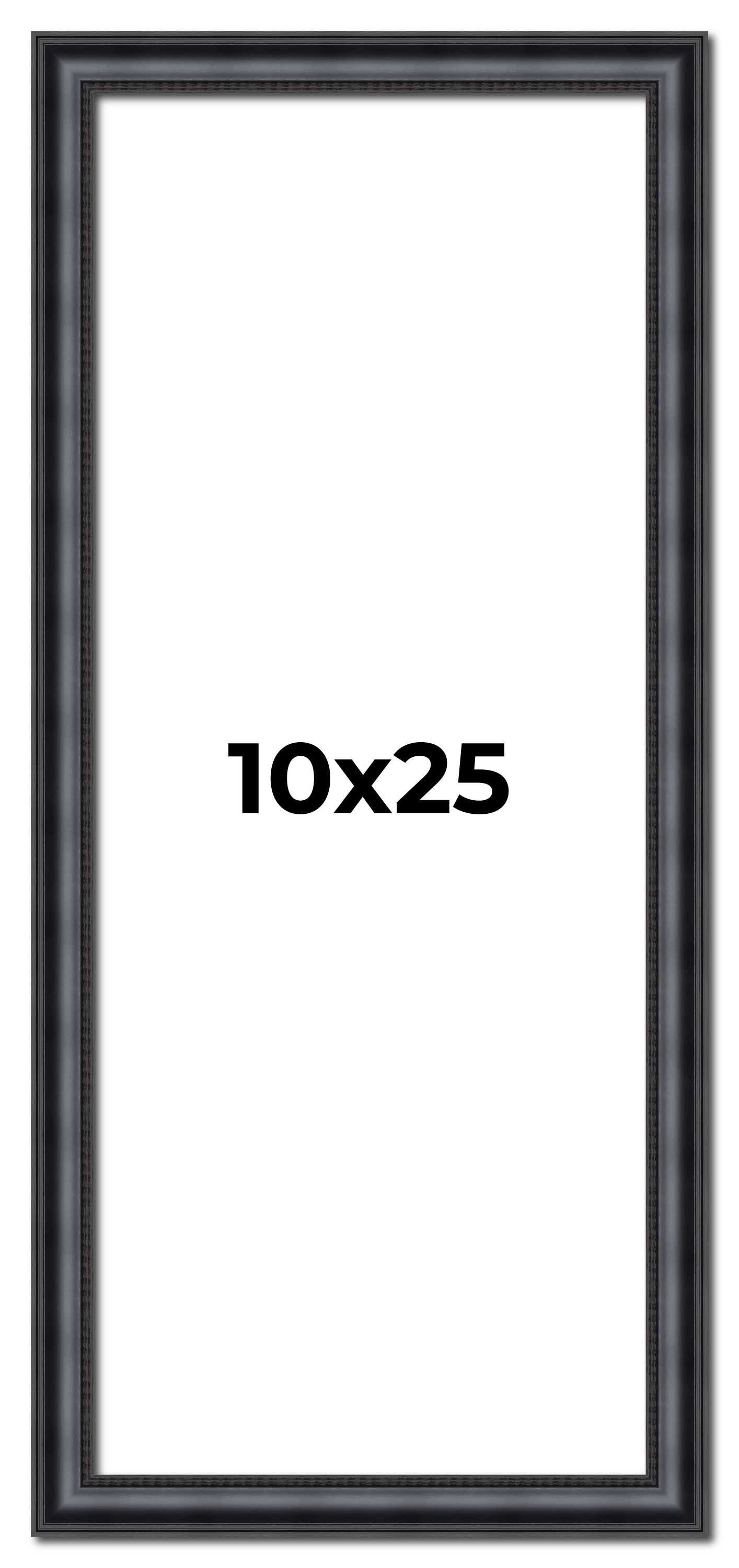 10x25 Frame Black Real Wood Picture Frame Width 1.25 inches | Interior ...