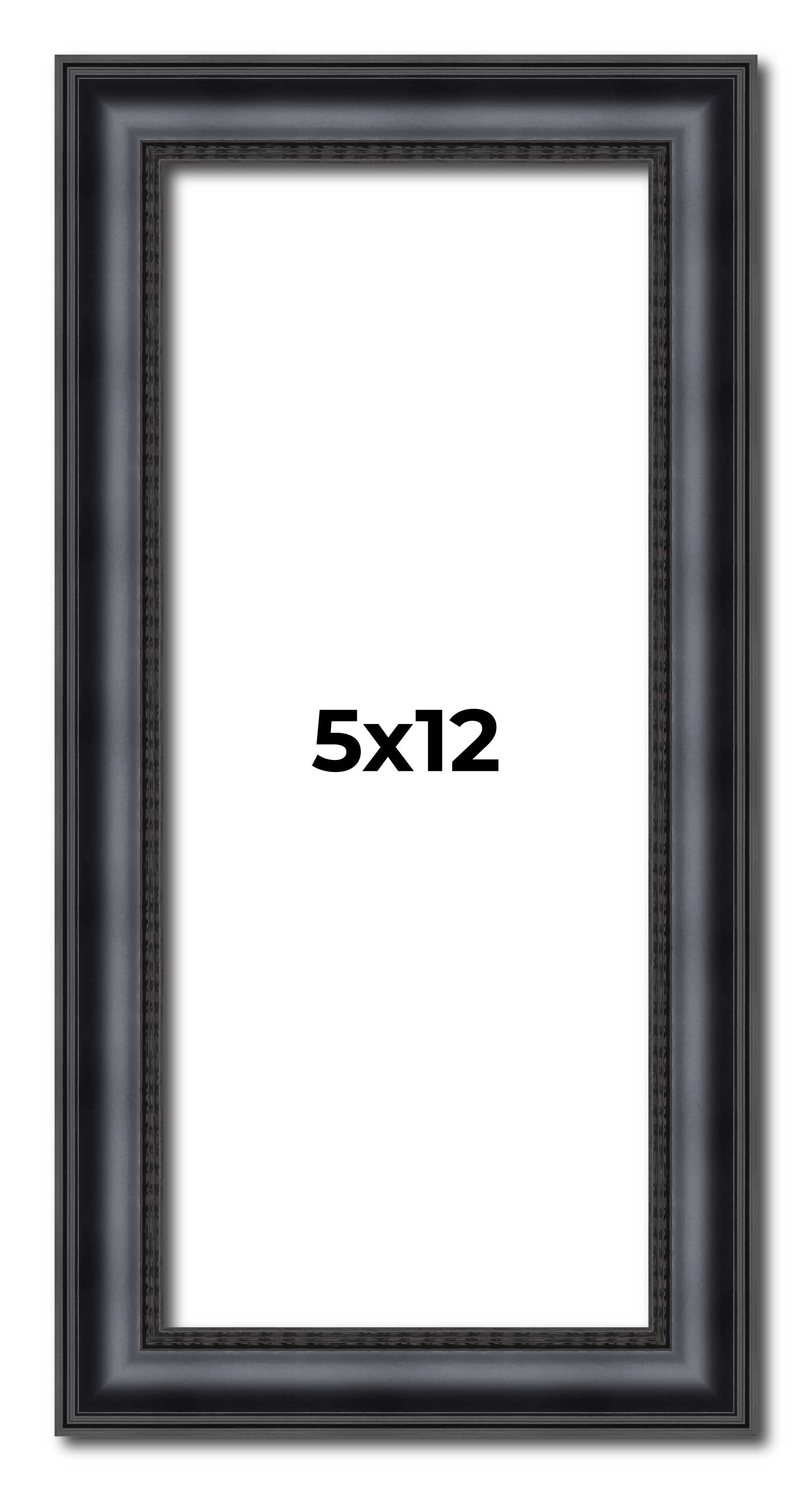 5x12 In Frame Black Real Wood Picture Frame Width 1.25 inches ...