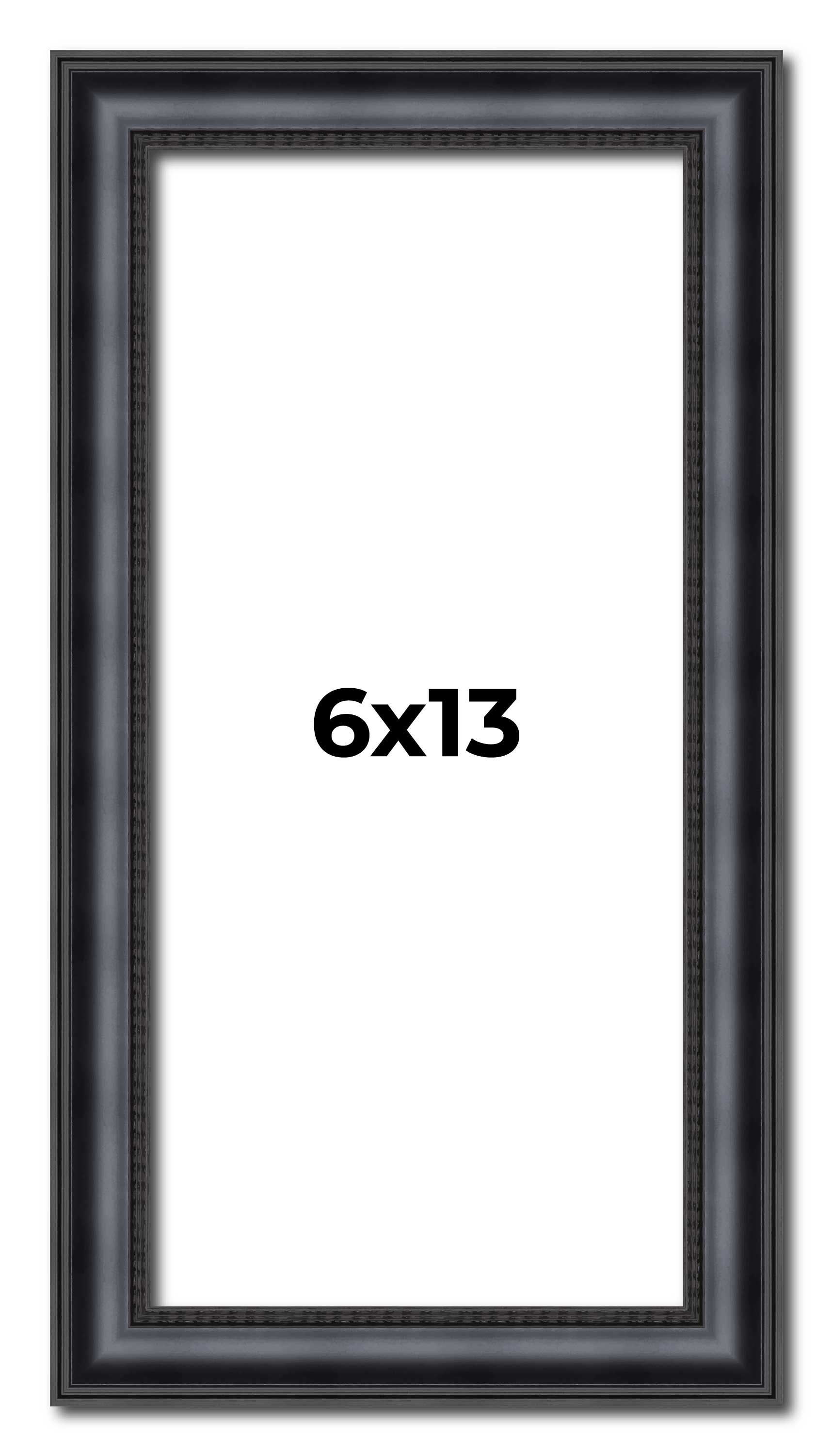6x13 Frame Black Real Wood Picture Frame Width 1.25 inches | Interior ...