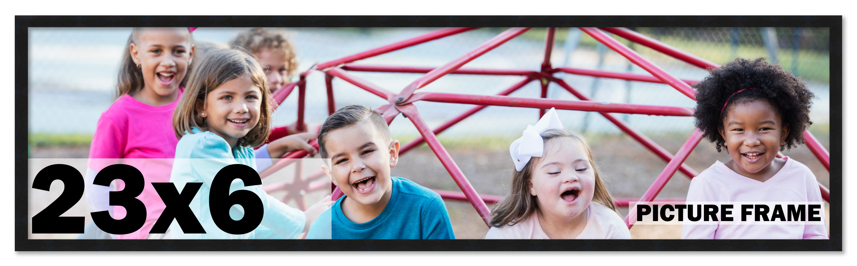 23x6 Frame Black Picture Frame Complete Modern Photo Frame UV Acrylic ...