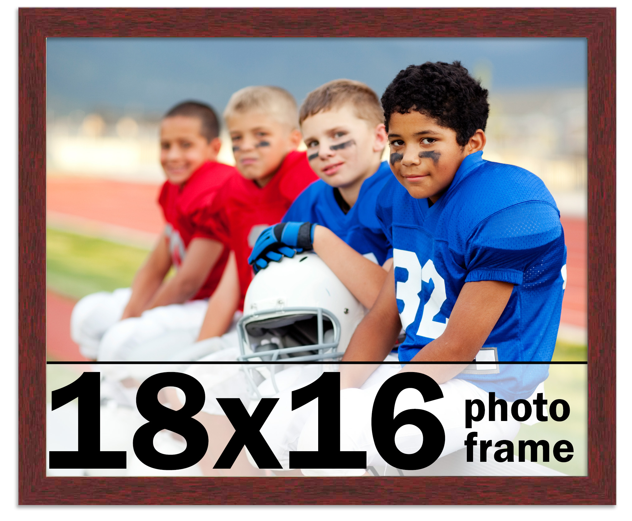 18x16 Frame Brown Picture Frame Modern Photo Frame UV Acrylic, Acid ...