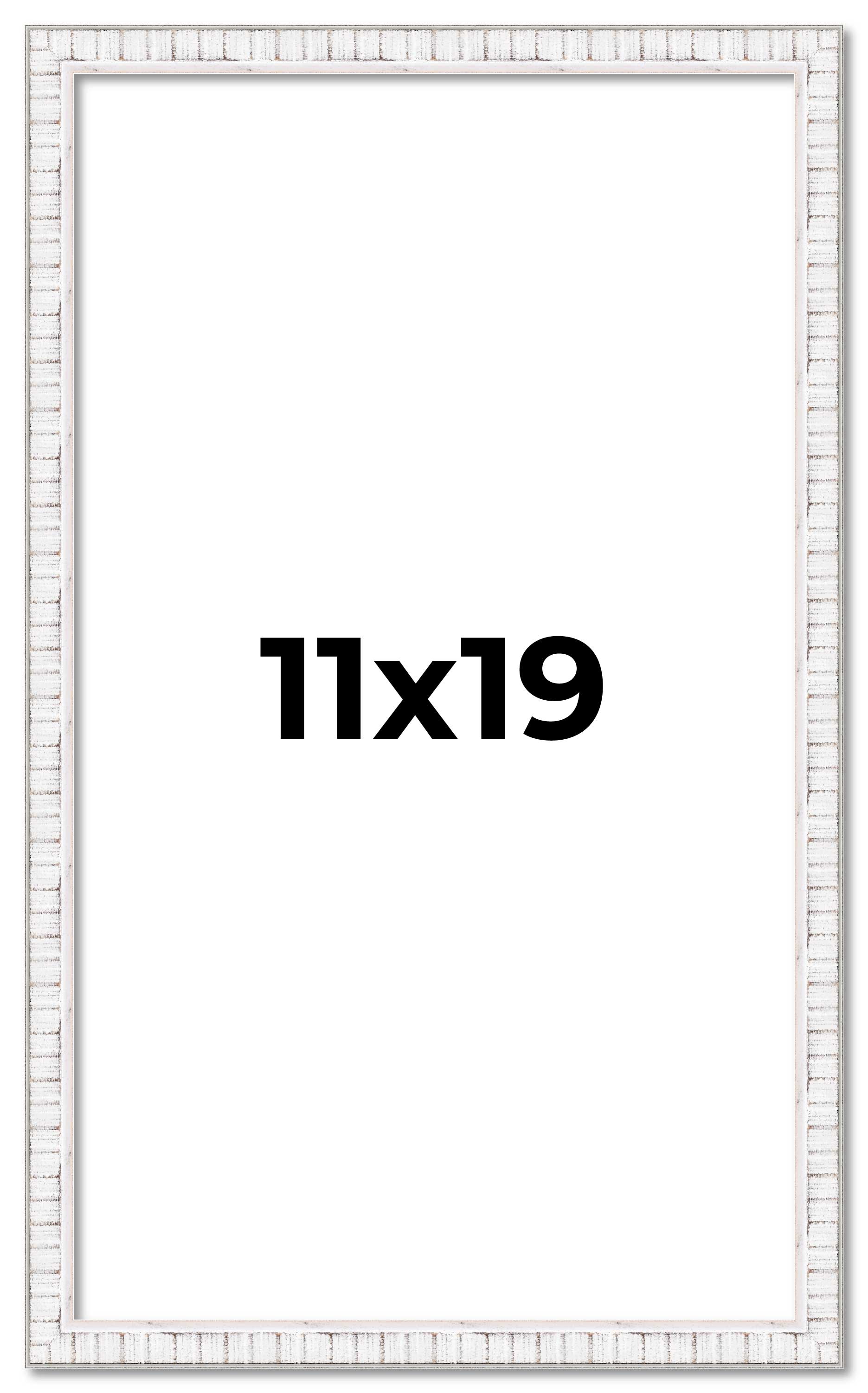11x19 Frame White Real Wood Picture Frame Width 0.75 inches | Interior ...