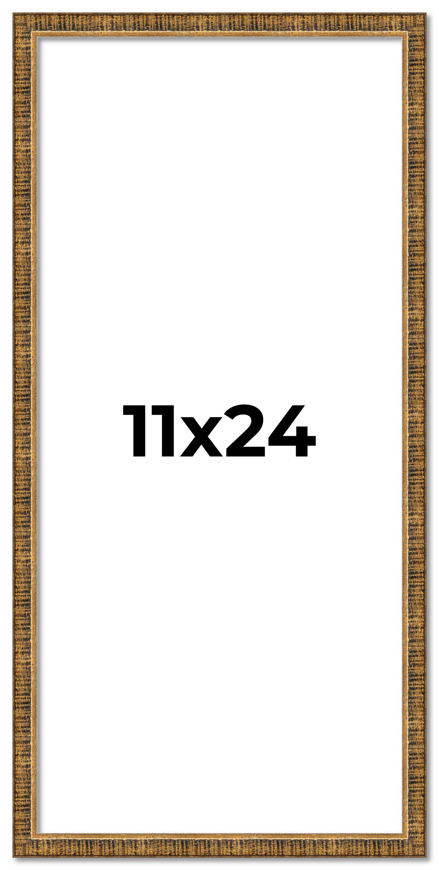 11x24 Frame Gold Picture Frame Complete Modern Photo Frame UV Acrylic ...