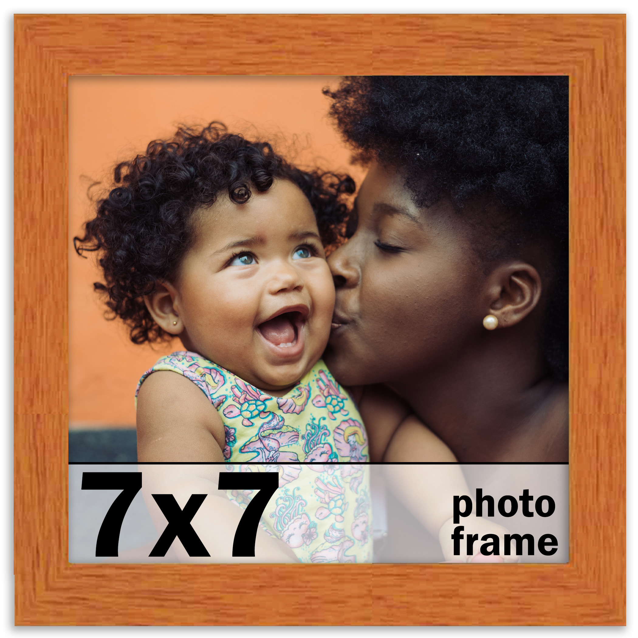 7x7 Frame Honey Pecan Brown Picture Frame Photo Frame UV Acrylic, Acid ...