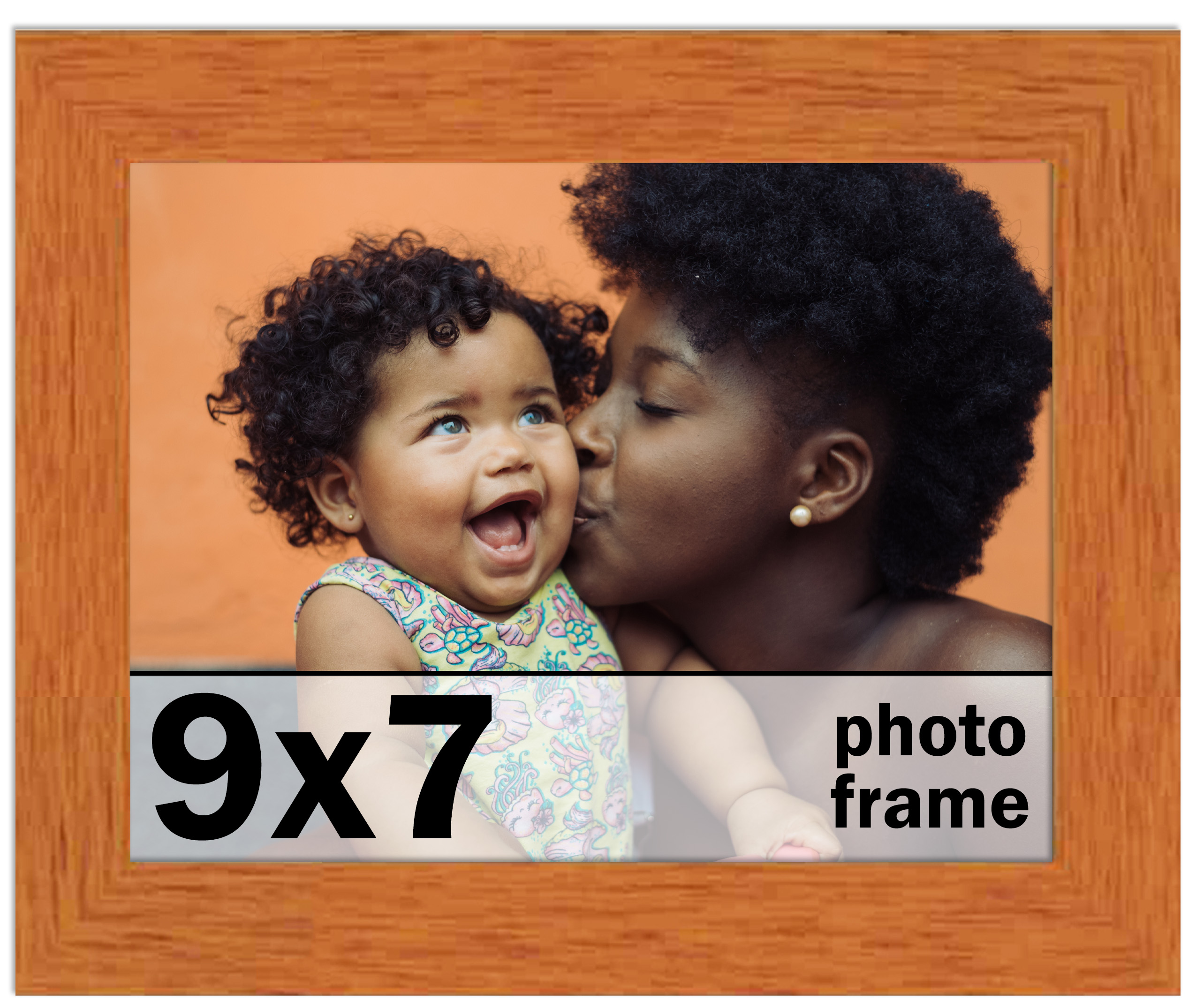 9x7 Frame Honey Pecan Brown Picture Frame Photo Frame UV Acrylic, Acid ...