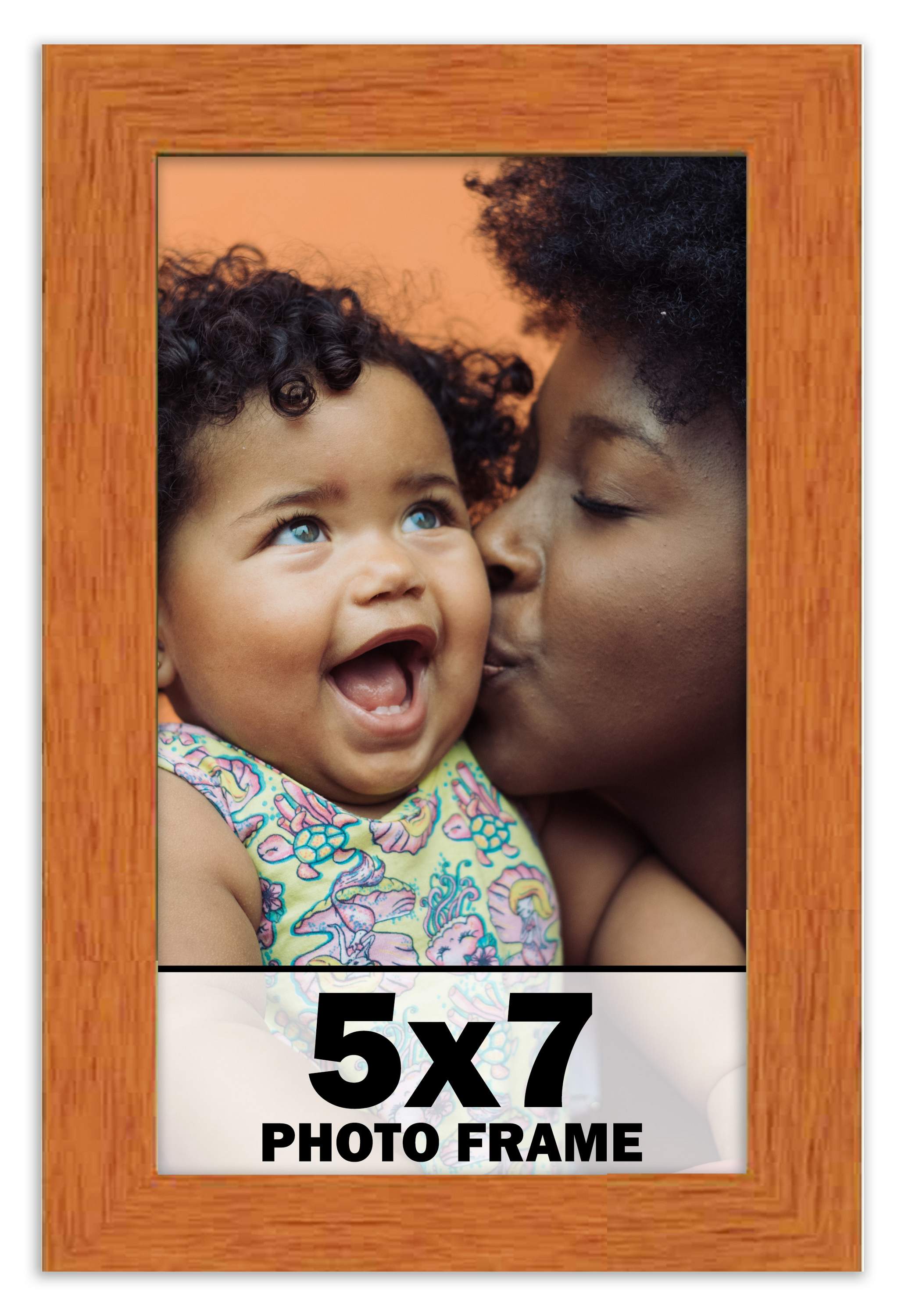 5x7 Frame Honey Pecan Brown Picture Frame Photo Frame UV Acrylic, Acid ...