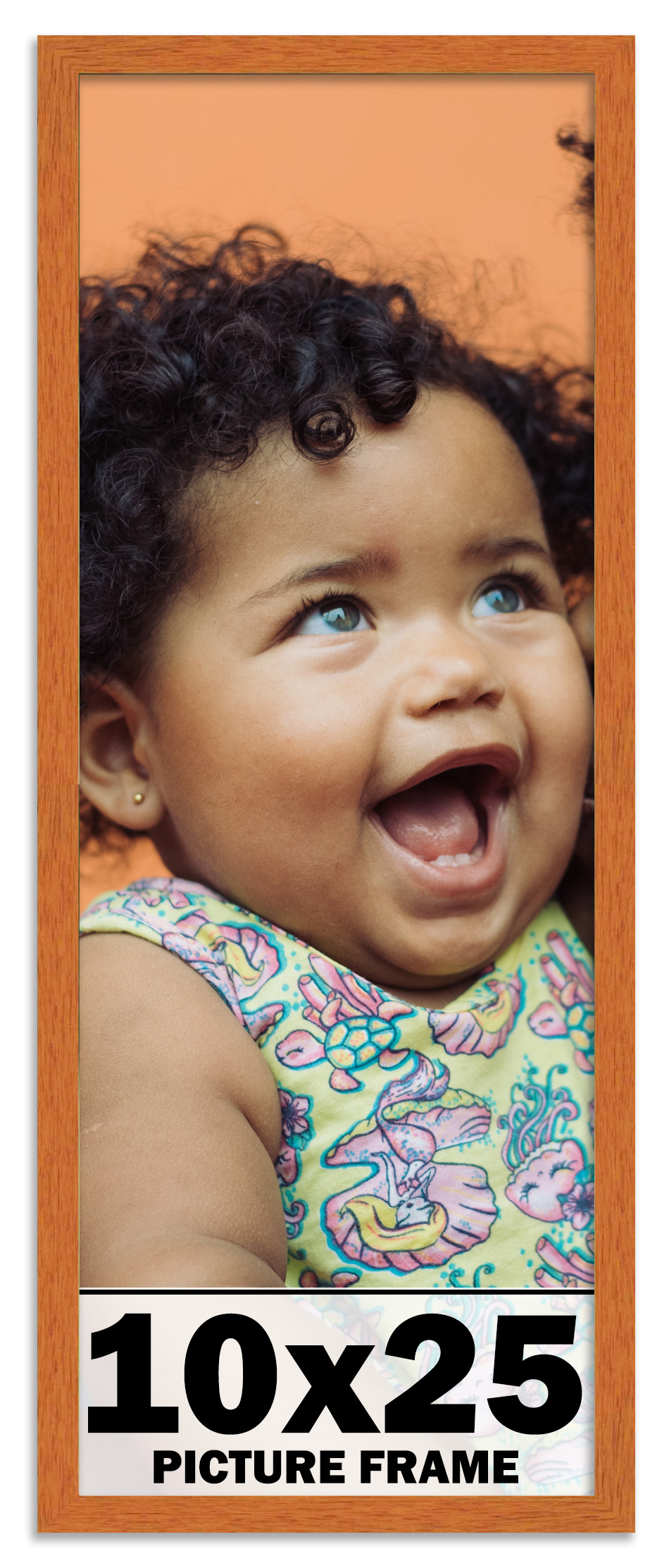 10x25 Frame Honey Pecan Brown Picture Frame Photo Frame UV Acrylic ...