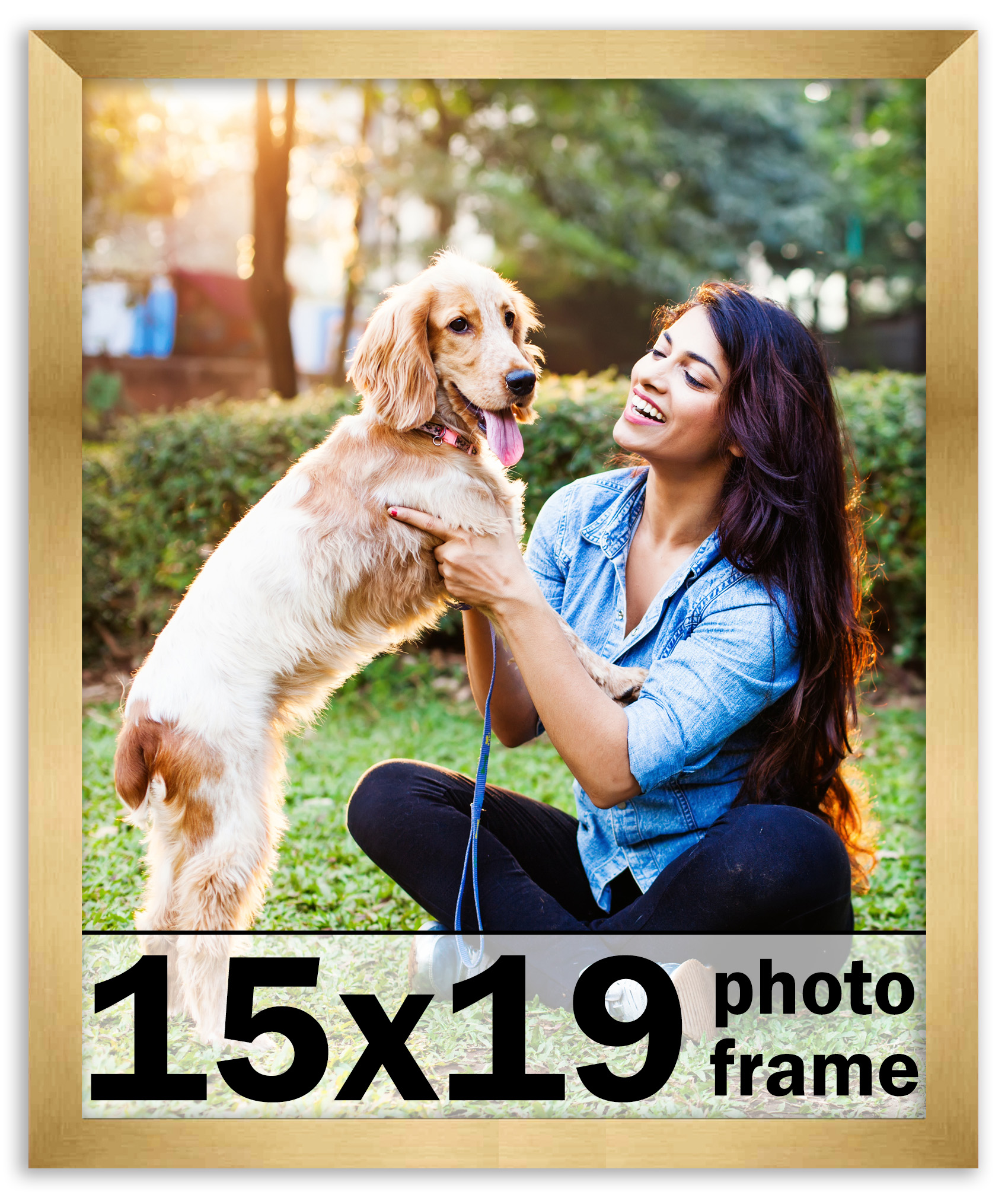 15x19 Frame Metallic Bronze Picture Frame Photo Frame UV Acrylic, Acid ...