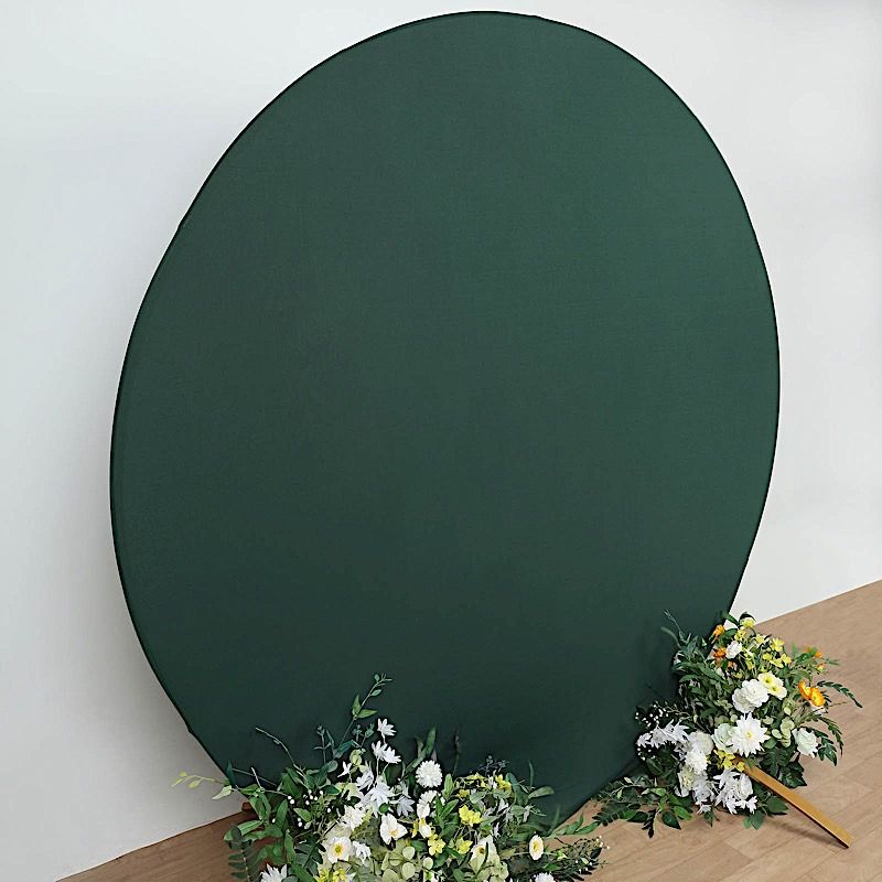 7.5 feet Fitted Spandex Round BACKDROP STAND COVER Wedding Events ...