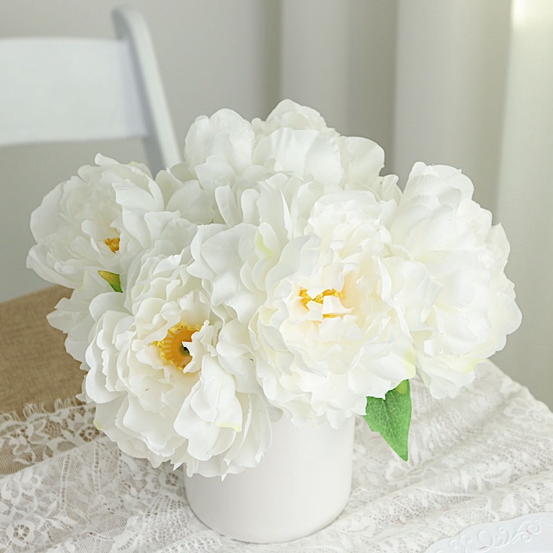 17" Silk Peony Bushes ARTIFICIAL FLOWERS Bouquets Wedding Party Events ...