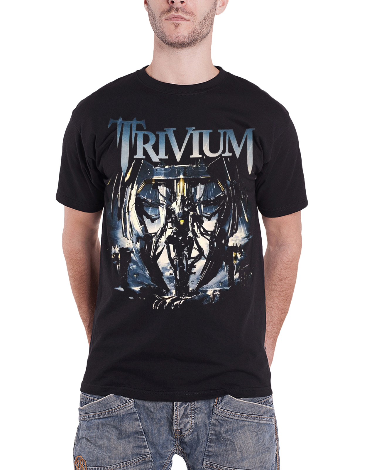 Trivium T Shirt Silence in the Snow In waves band logo Tour new ...