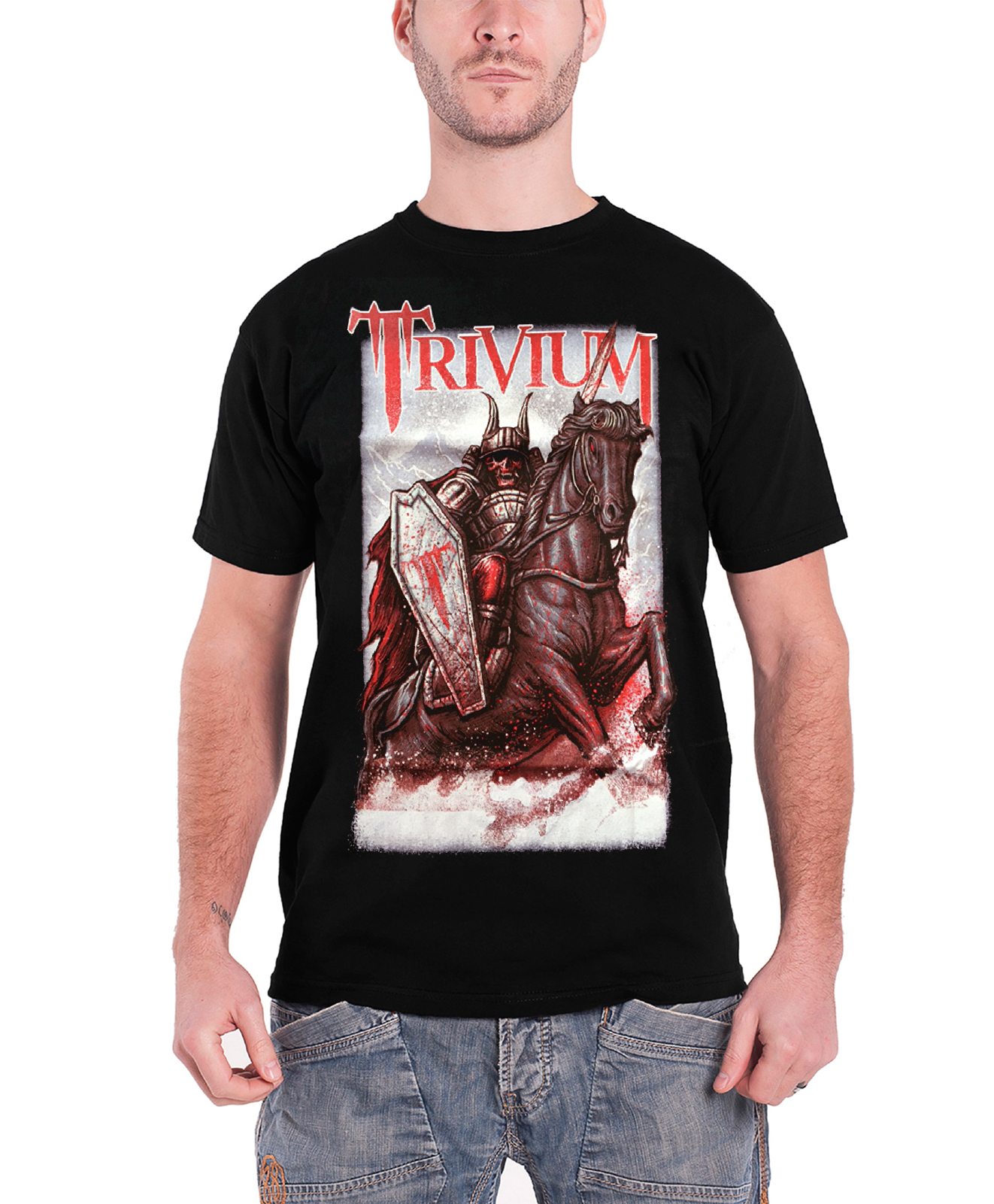 Trivium T Shirt Silence in the Snow In waves band logo Tour new ...