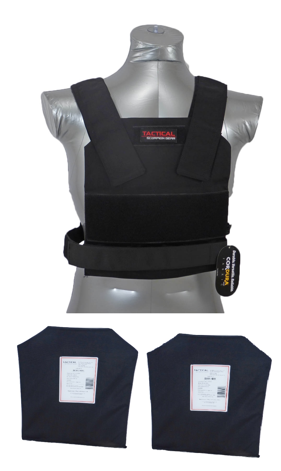 IIIA 10x12 Soft Body Armor Plates + Bobcat Vest - Tactical Gear at ...