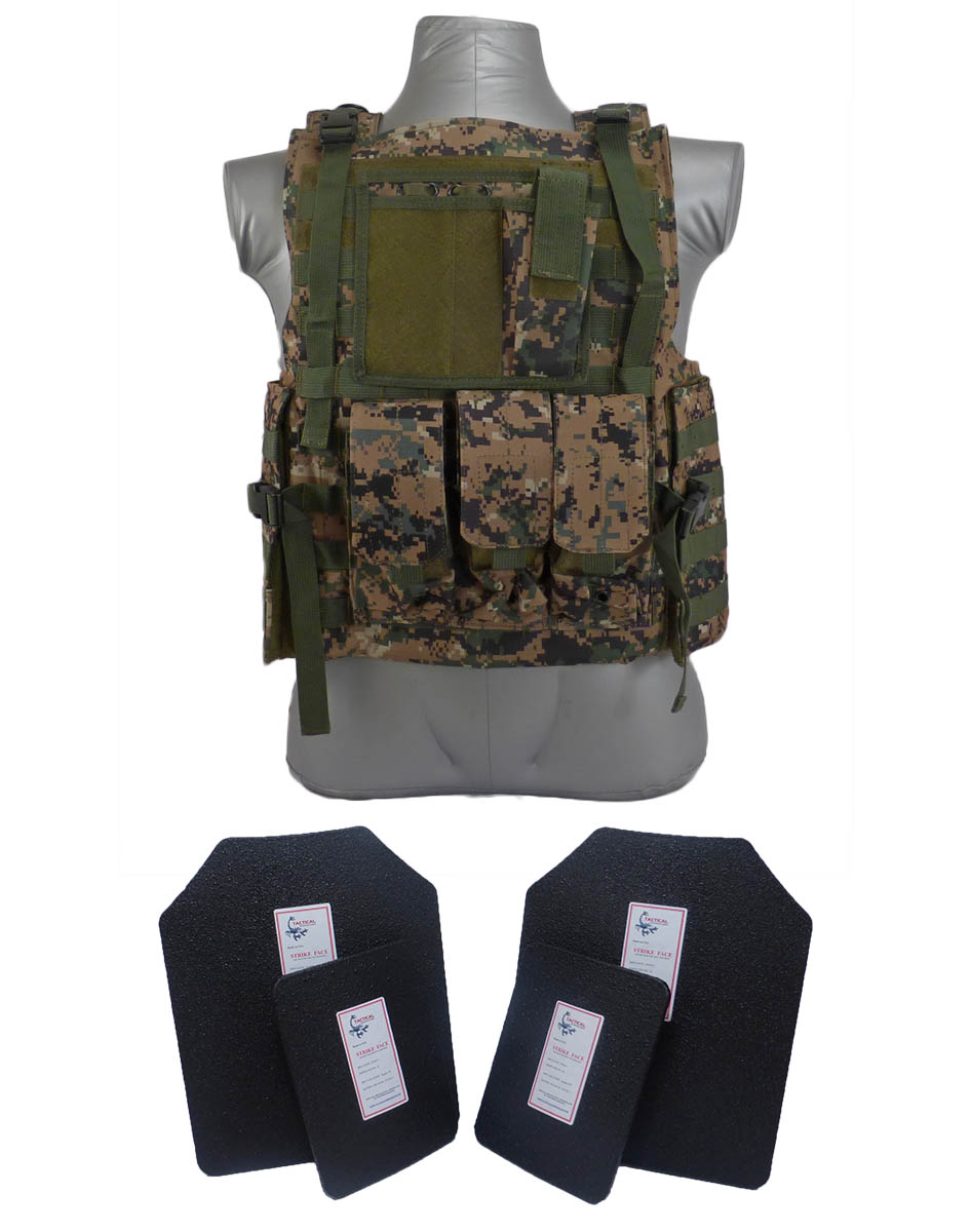 Tactical Scorpion Gear 4 Pc Level III+ / AR500 Body Armor Plates ...