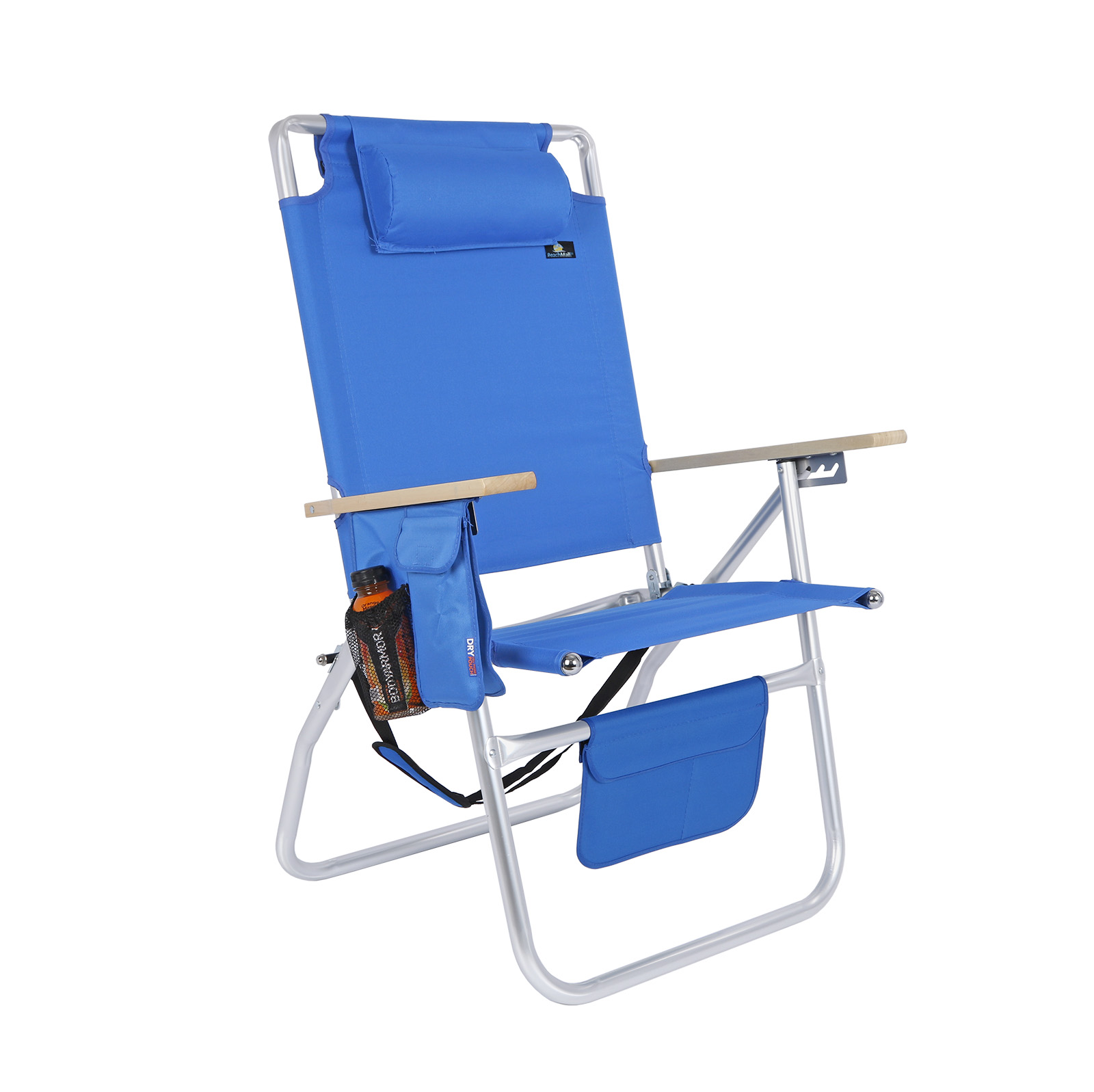 17 Inches High Off Ground 4 Reclining Position Tall Beach Chair for ...