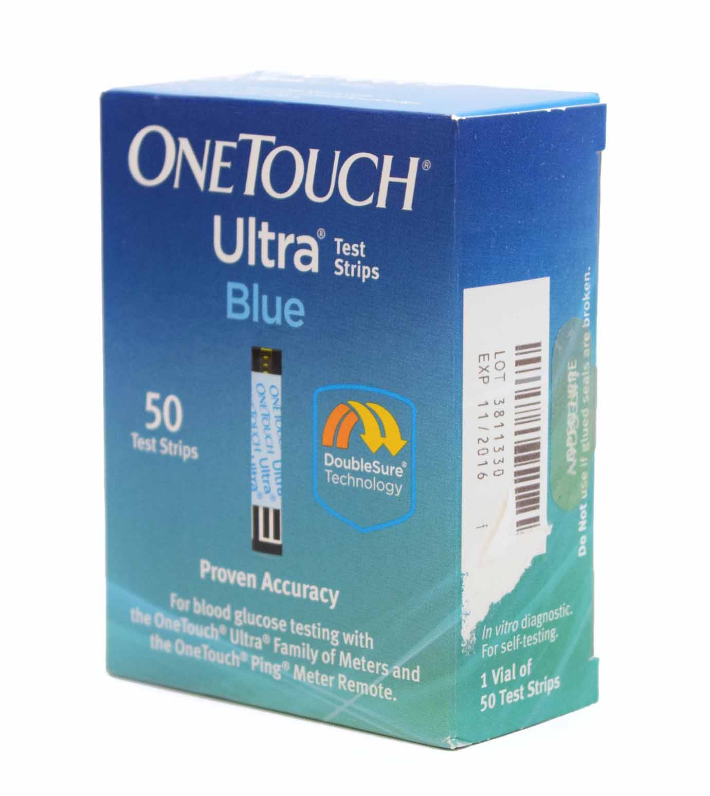 NEW 50ct OneTouch One Touch Ultra Blue Retail Box Diabetic Test Strips ...