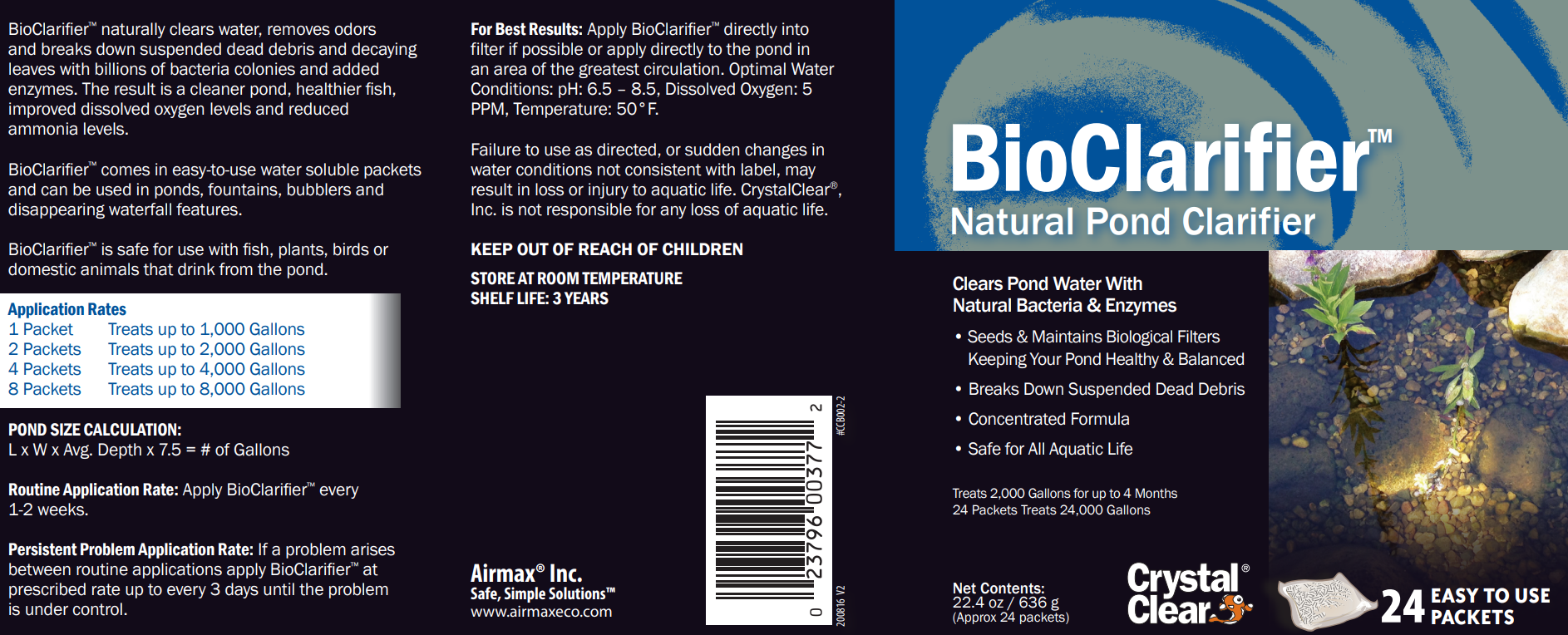 CrystalClear Biological Clarifier 24 Packets 2day Delivery for sale ...