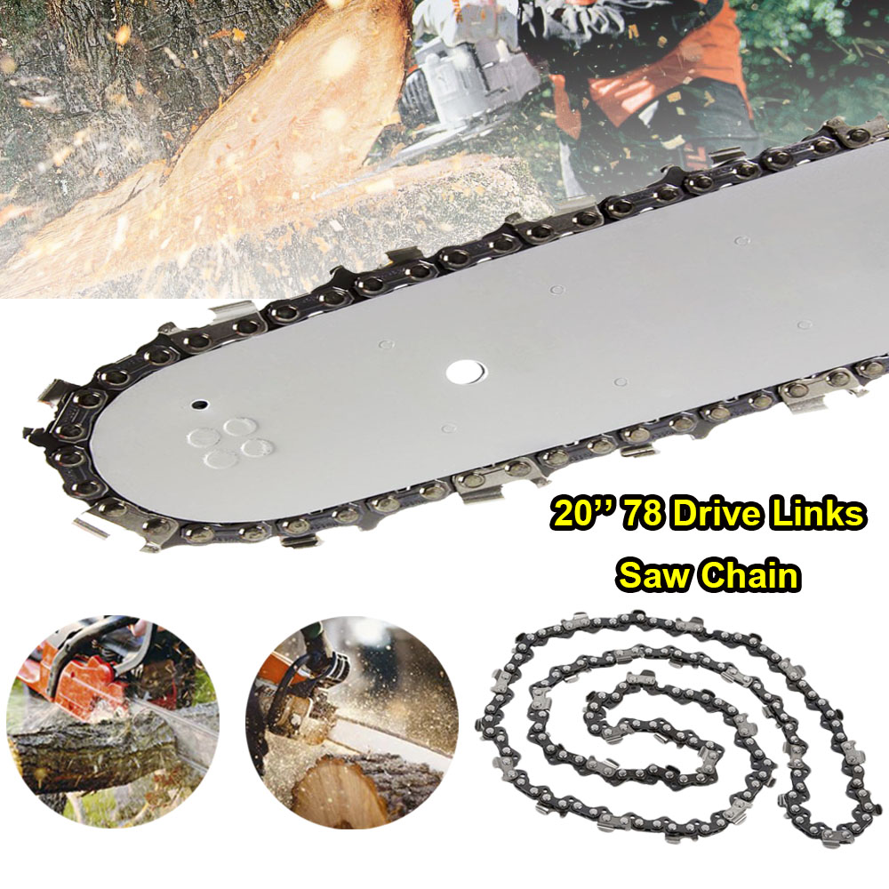 20-Inch Full Chisel 78 Drive Links Chainsaw Chain .325" Pitch .050 ...