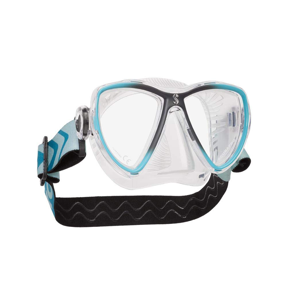 Scubapro Synergy Mini Dive Mask W/ Comfort Strap Turquoise/silver Clear ...