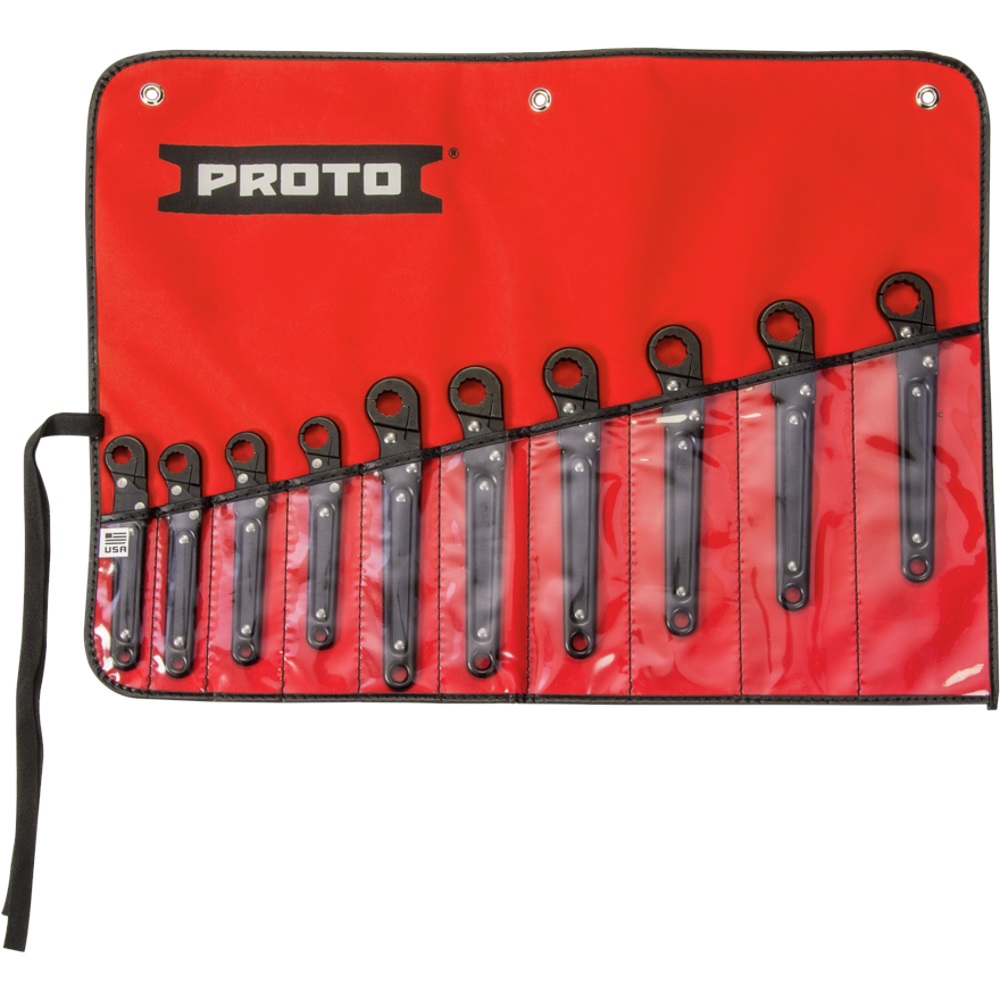 Proto 10piece Metric Ratcheting Flare Nut Wrench Set J3800m Ebay