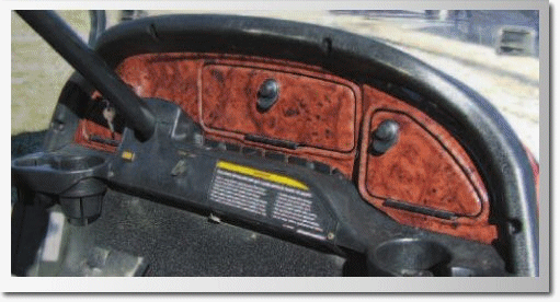 Club Car Precedent Wood Grain Dash Kit