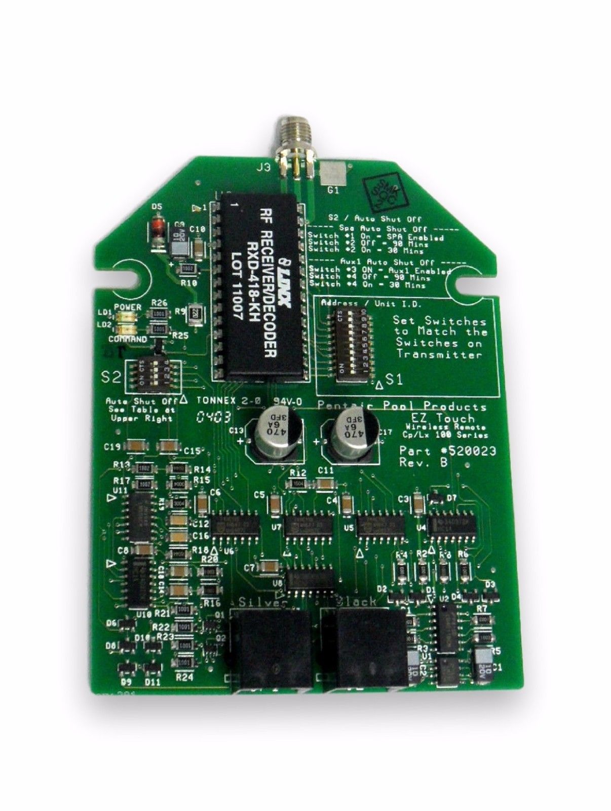 Pentair Compool 520023 EZTouch EZ Touch Replacement PCB CP100 LX100 ...