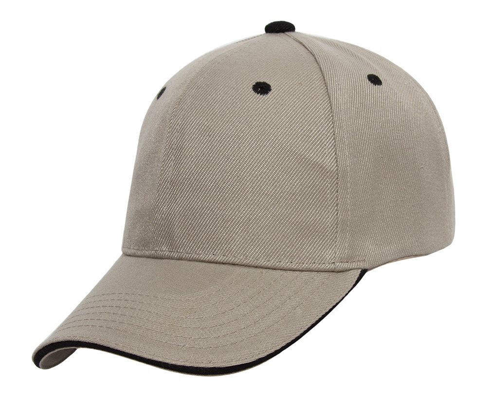 Top Headwear Plain Adjustable Curved Sandwich Bill Caps | eBay
