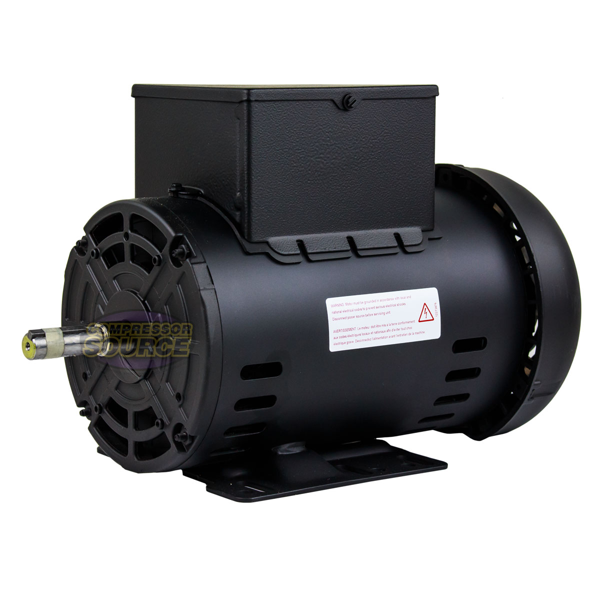 5 HP Air Compressor Duty Electric Motor 56H Frame 3440 RPM Single Phase ...