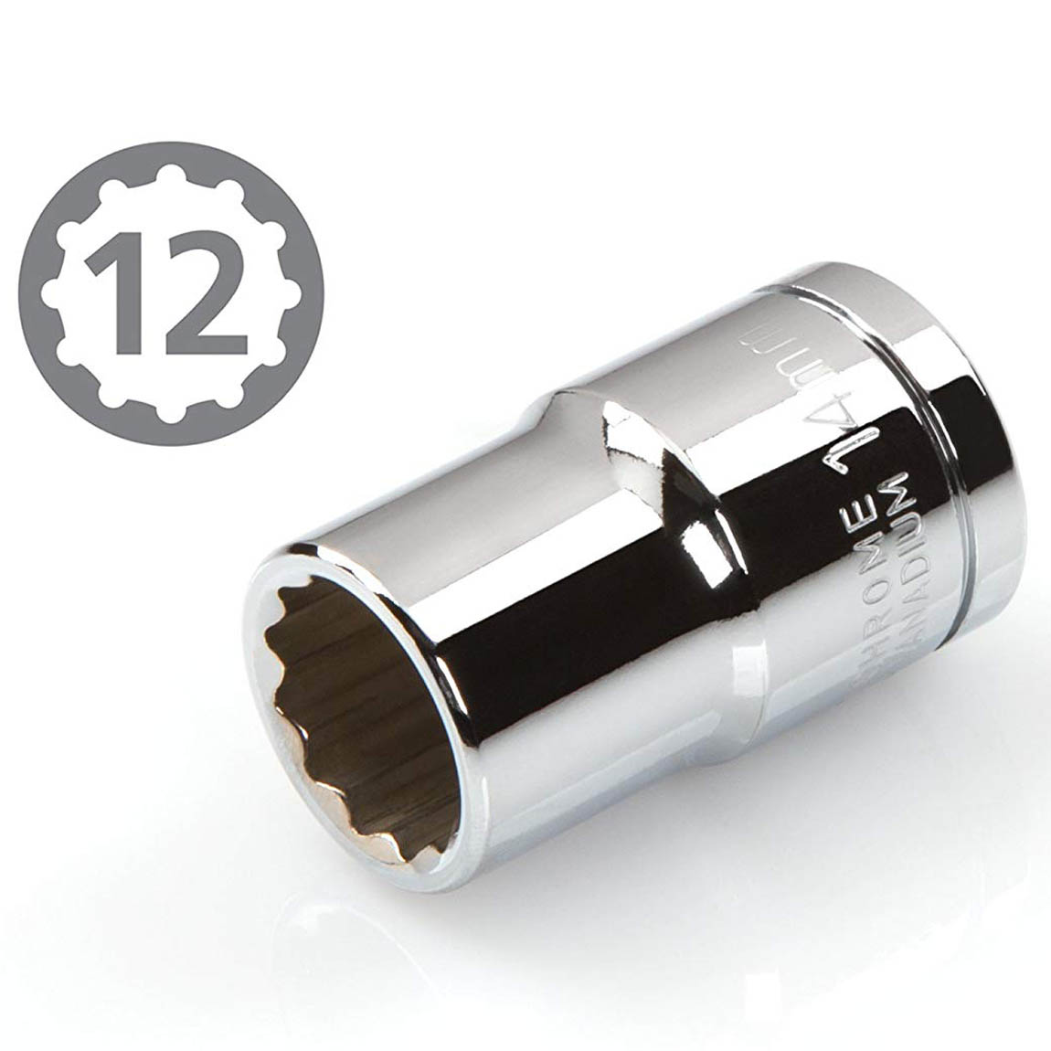 1/2" Drive x 14mm Shallow Socket 12 Point Premium Vanadium Steel Tekton ...
