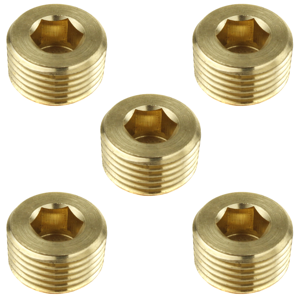 COUPLINGS COMPANY 1/2" Brass Male NPT Counter Sunk Head Plug Internal ...