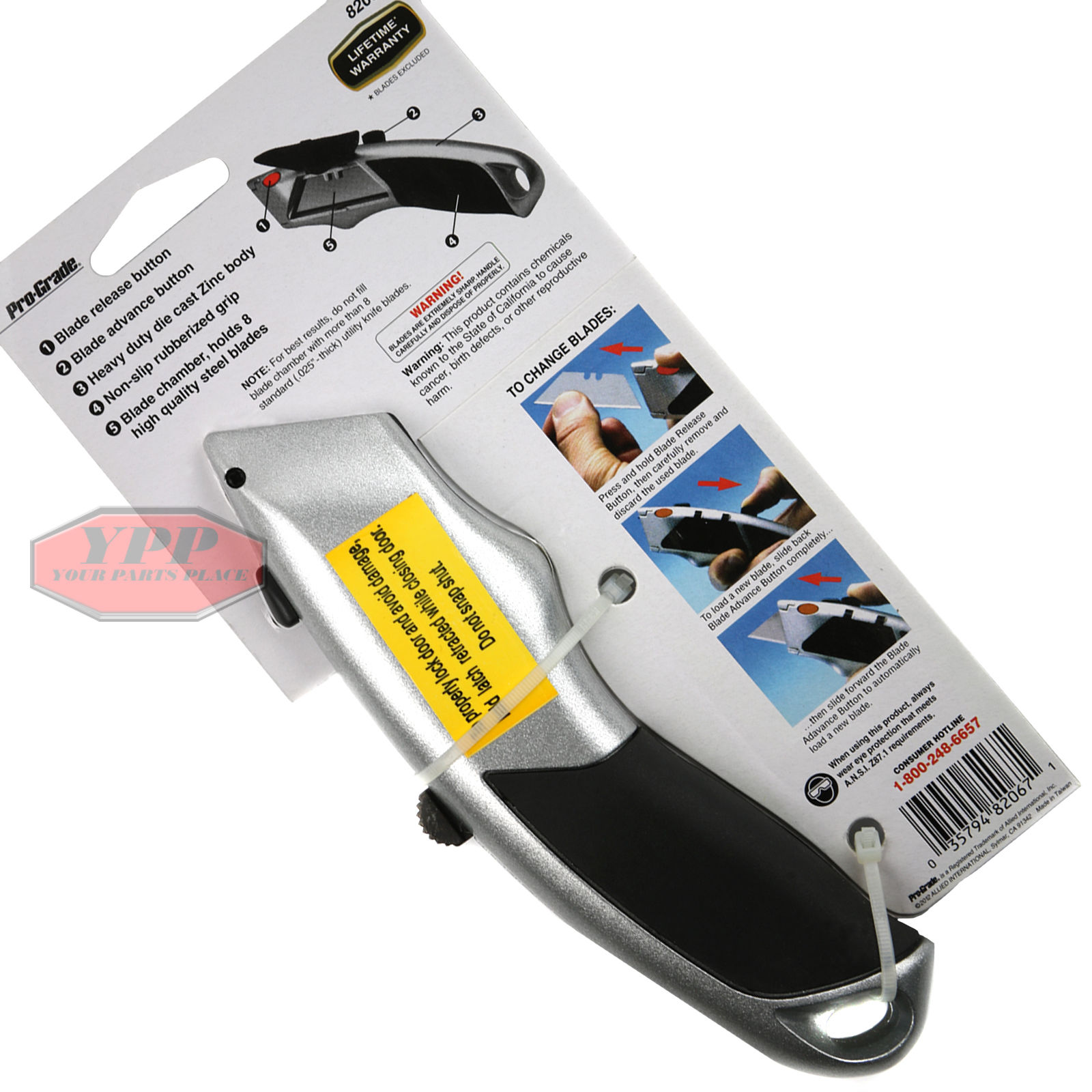 Auto Loading Retractable Utility Knife XL Heavy Duty Comfort Grip 8 ...