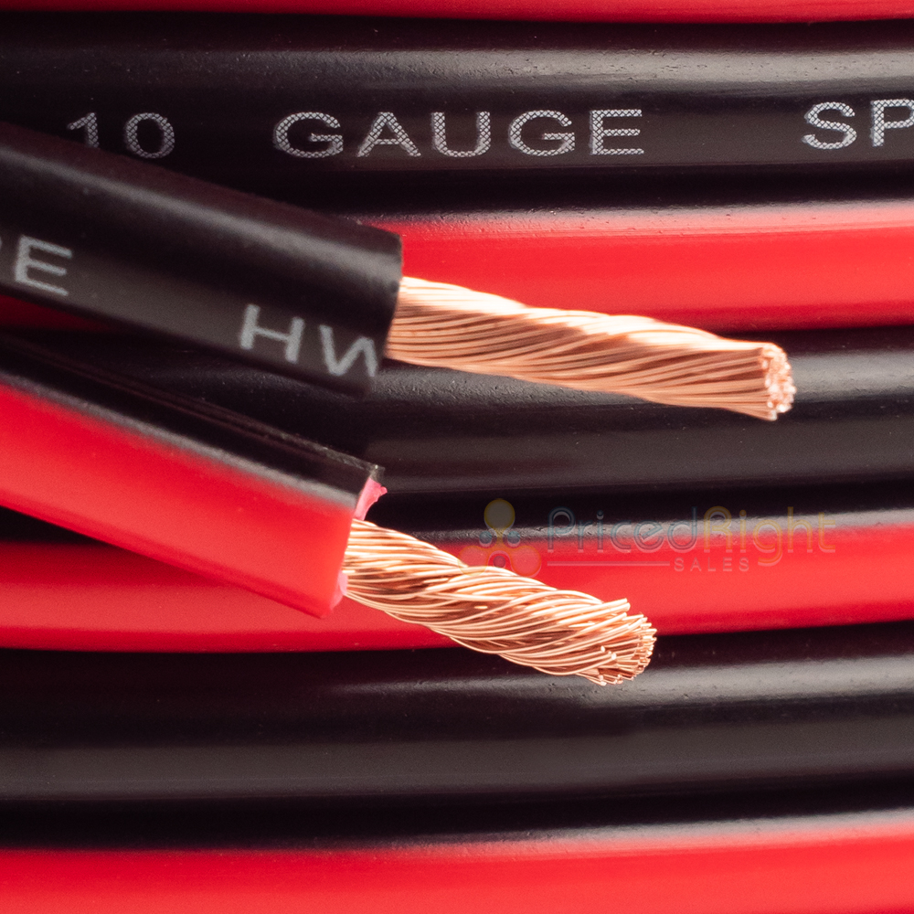 Speaker Wire 100 Ft 10 Gauge Awg Red Black Stranded 2 Conductor Speaker Speaker Wire 100 Ft 10 Gauge Awg Red Black Stranded 2 Conductor Speaker