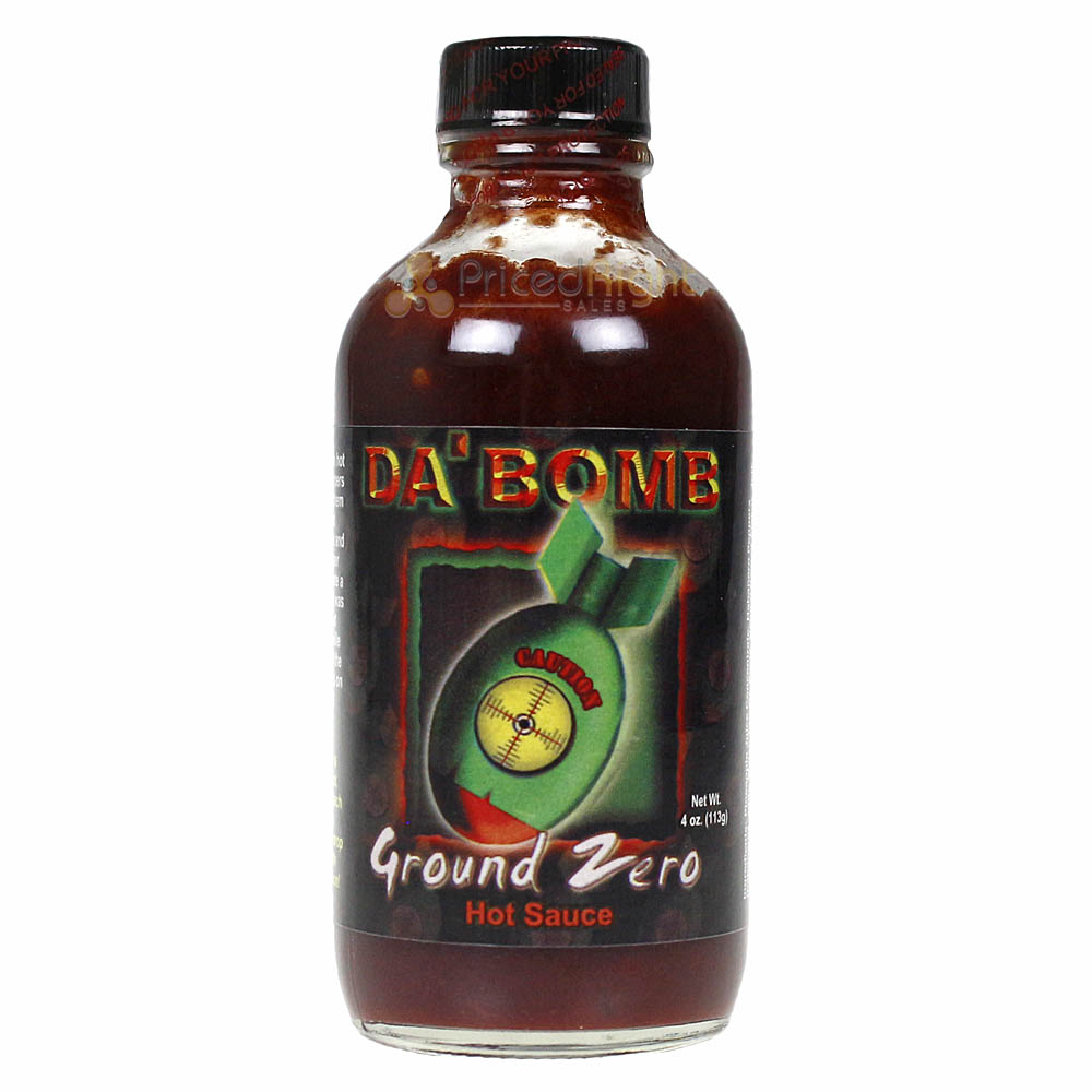 Da'Bomb Ground Zero Hot Sauce Extra Hot Pepper Extract 321,900 Scoville ...