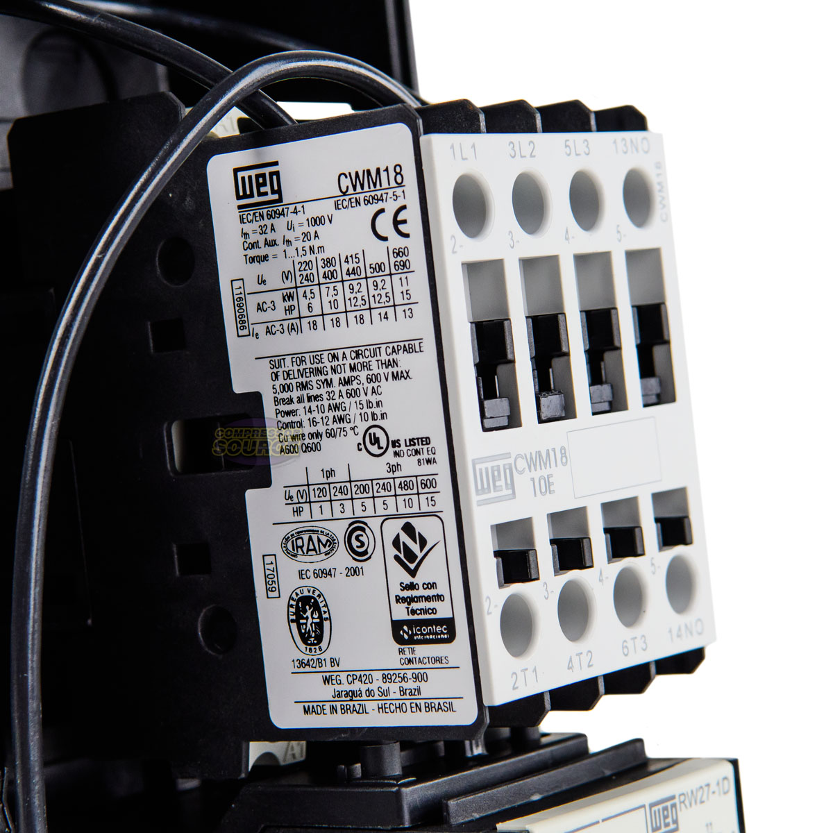 208,240 Coil Voltage Nema 4X Enclosure IEC Enclosed Motor Starter 18 ...