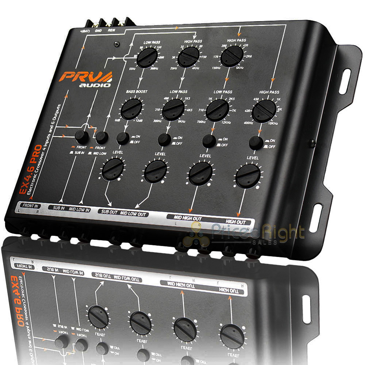 PRV 4 Way Electronic Crossover 4 Inputs and 6 Outputs 9 Volts RMS EX4.6 ...