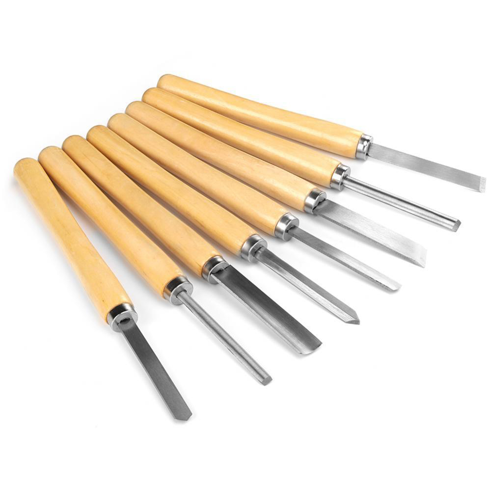 8 Pieces Vintage Wood Turning Lathe Chisels Woodturning Chisel Skew ...