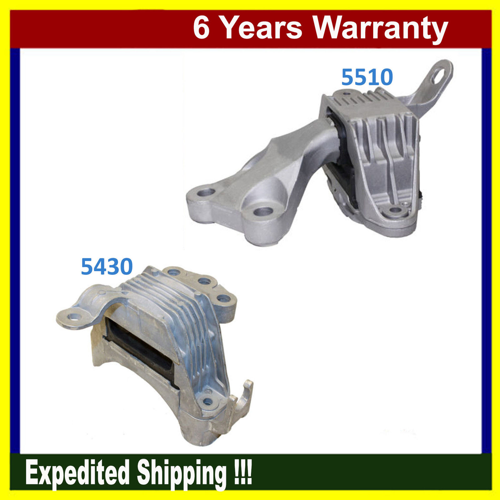 For 2011-2015 Chevrolet Cruze 1.4L AUTO Motor & Trans Mount 2PCS 5510 ...