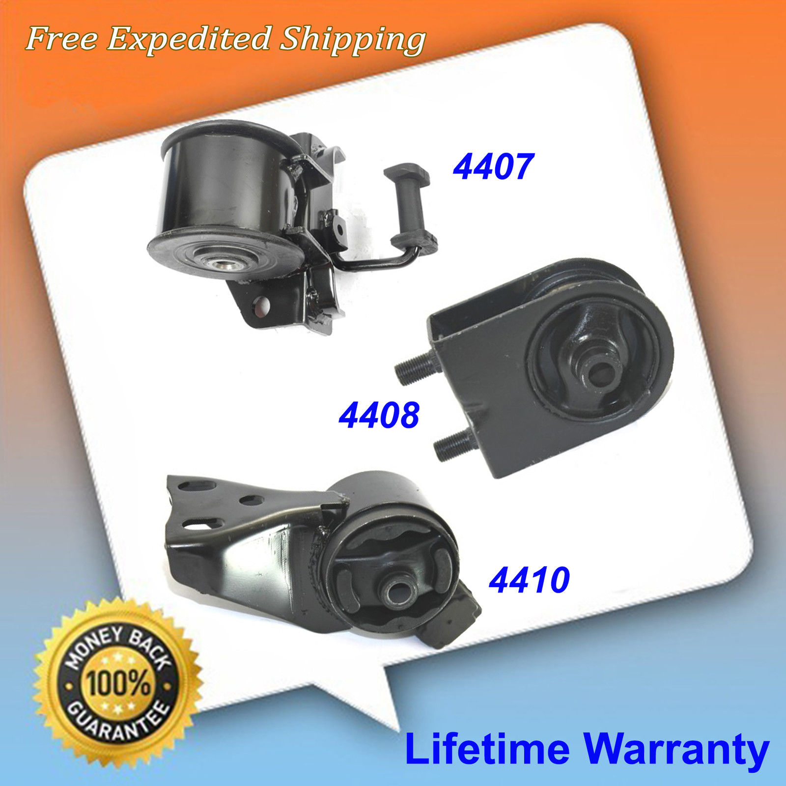 Engine Motor Mounts Front Left Rear Set Kit 2.5L, 3.0 L For Mazda MPV ...
