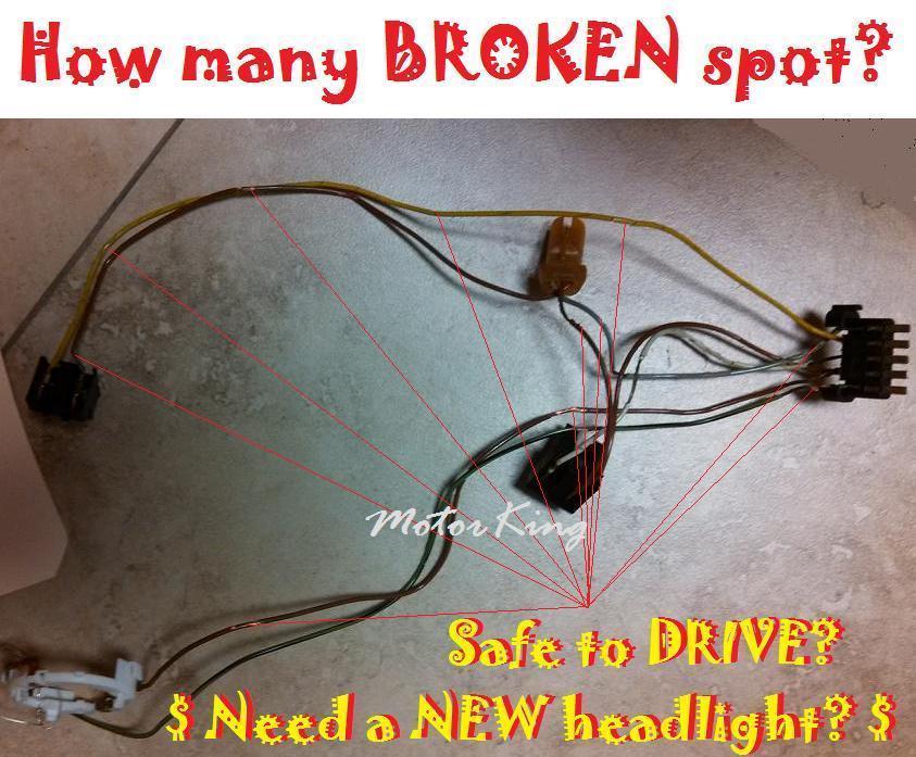 Left + Right Headlight Wire Harness Connector Kit For DC111 Mercedes ...