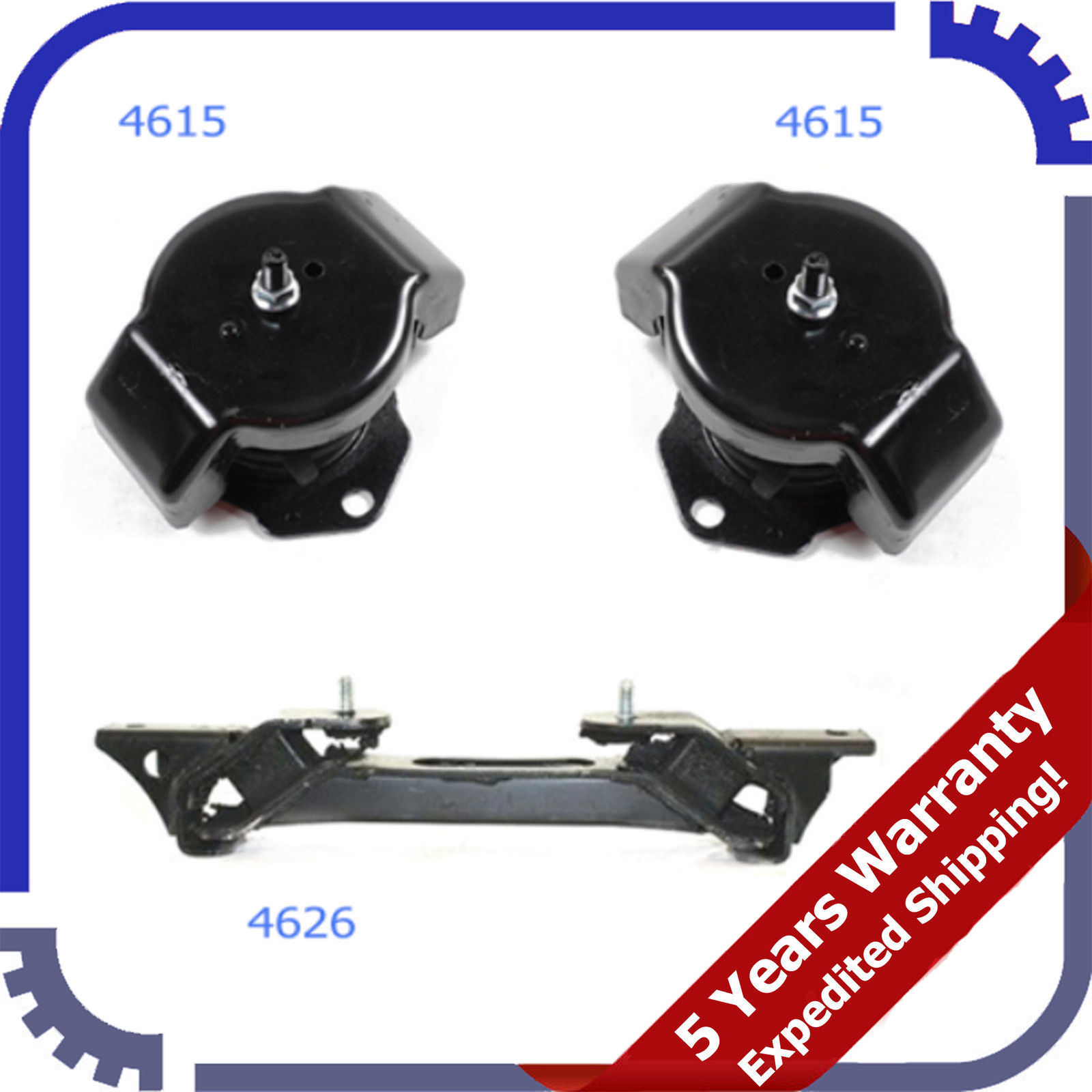 Motor & Trans Mount For 01-02 Mitsubishi Montero 3.5 03-06 3.8L 4615*2 ...