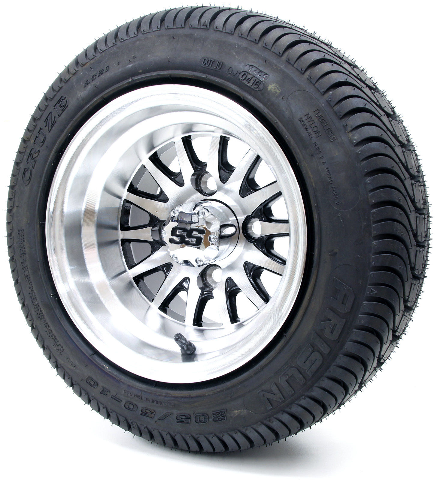 Golf Cart 10" MEDUSA SS Wheel/Rim and (205/50-10 or 205/65-10) DOT Tire ...